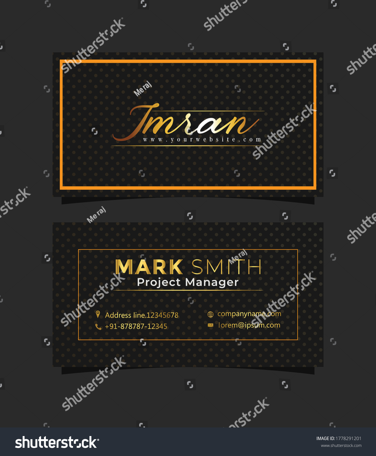 Abstract Simple Business Card Design Template Stock Vector (Royalty ...