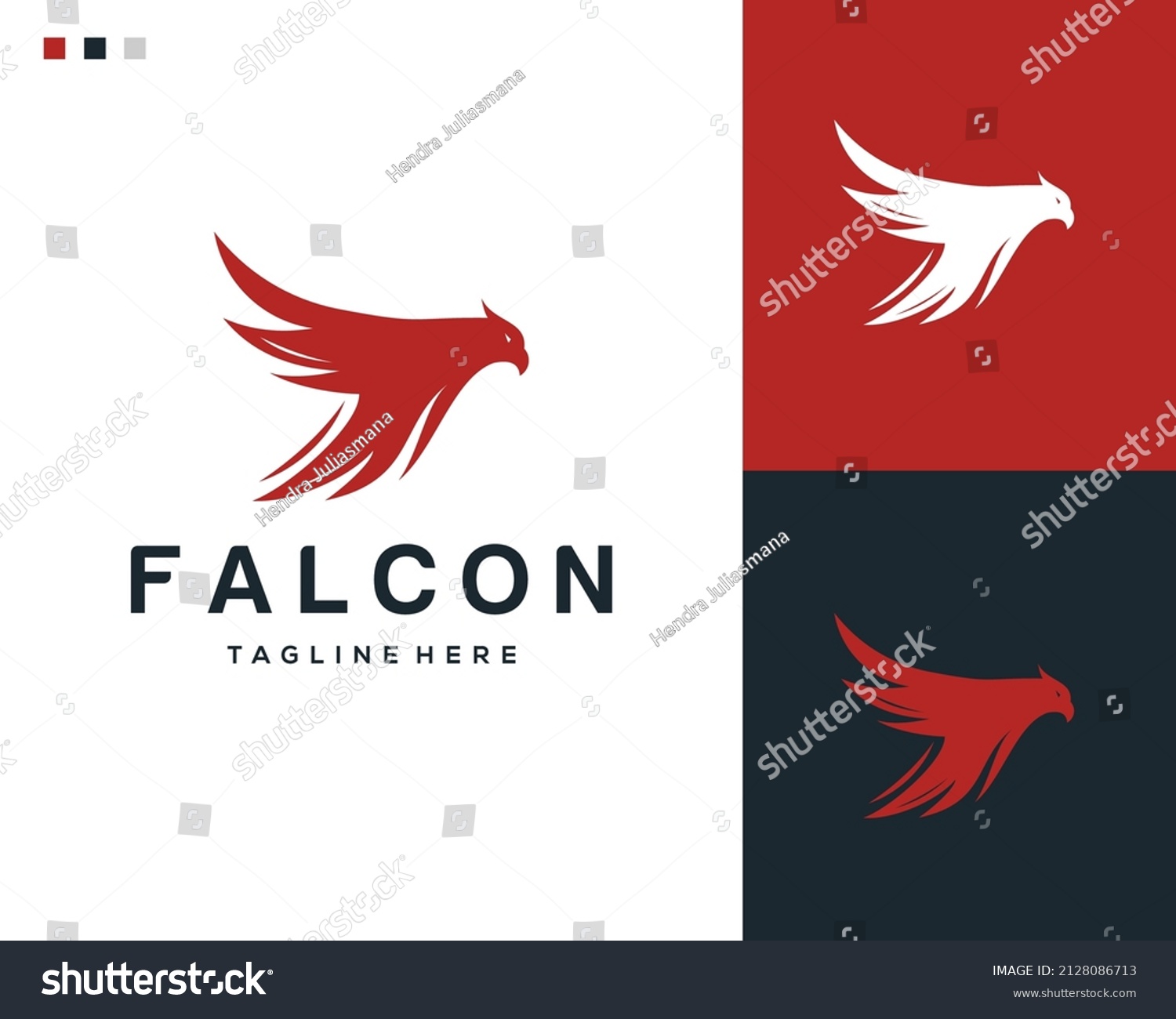 Abstract Simple Falcon Logo Design Stock Vector (Royalty Free ...