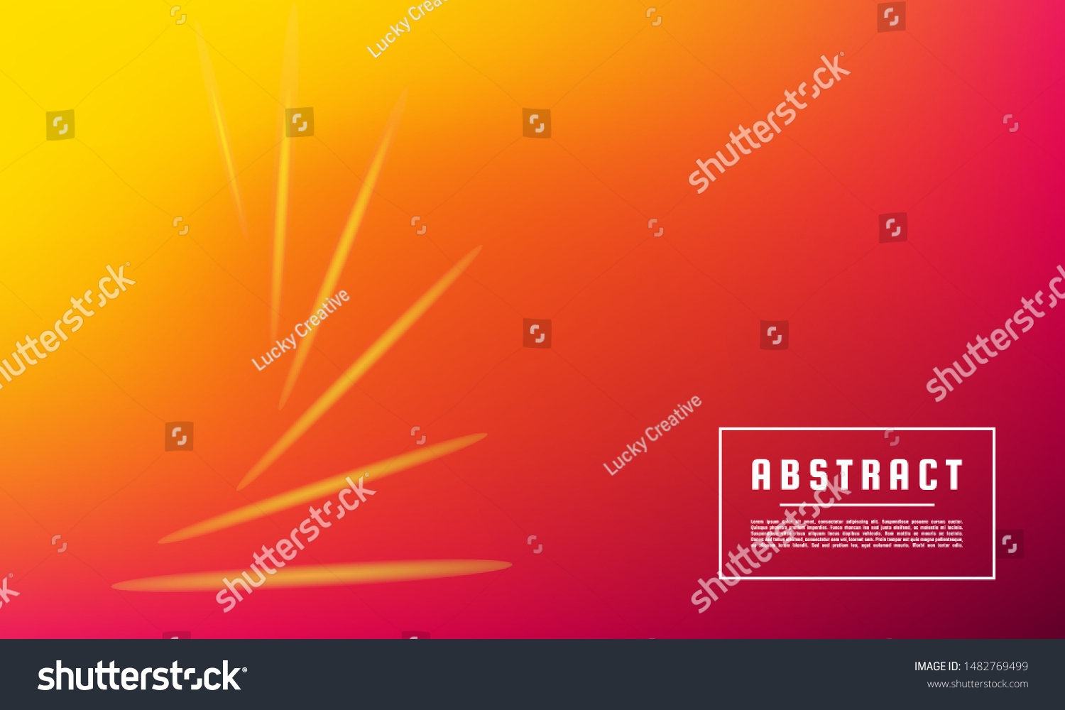 Abstract Simple Orange Background Banner Template Stock Vector (Royalty ...