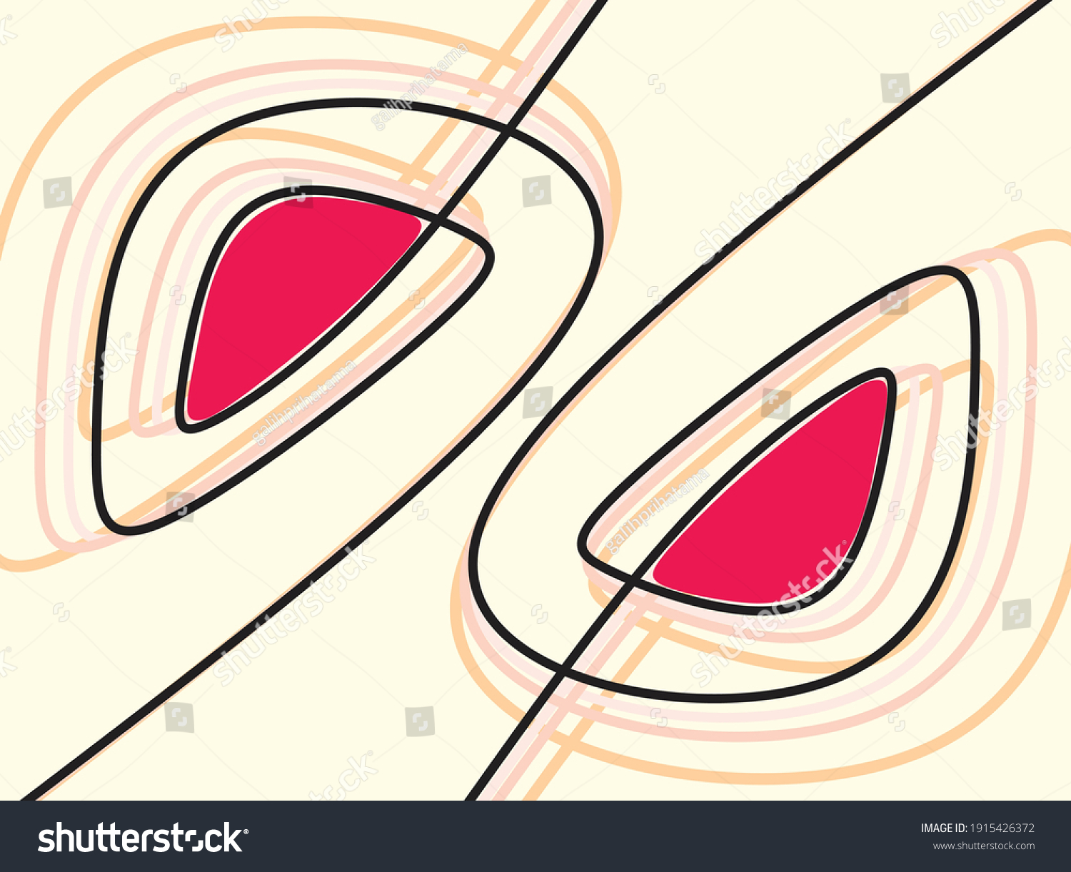 Abstract Simple Reflection Lines Background Stock Vector (Royalty Free ...