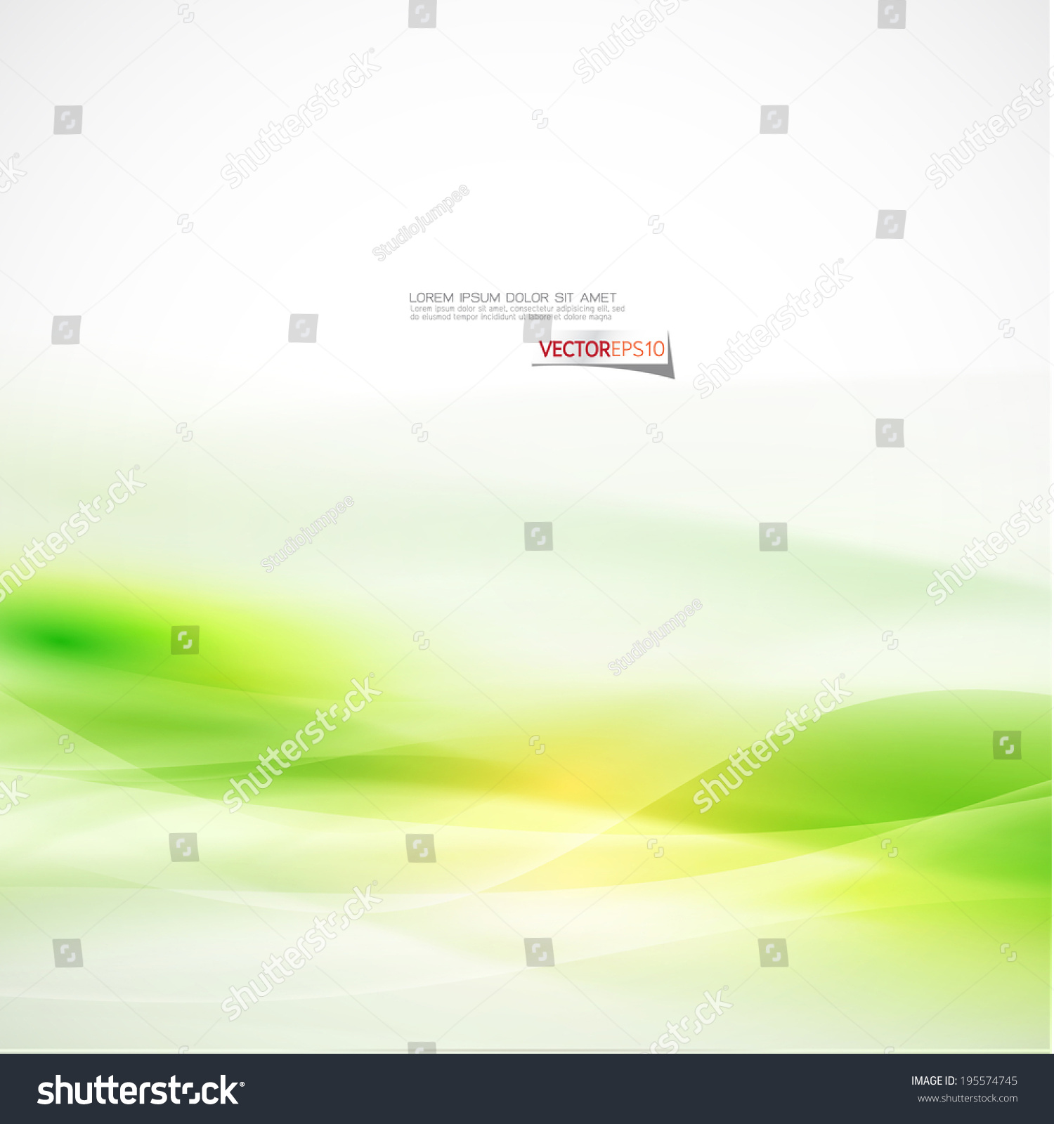 Abstract Smooth Green Flow Background Vector Stock Vector (Royalty Free ...