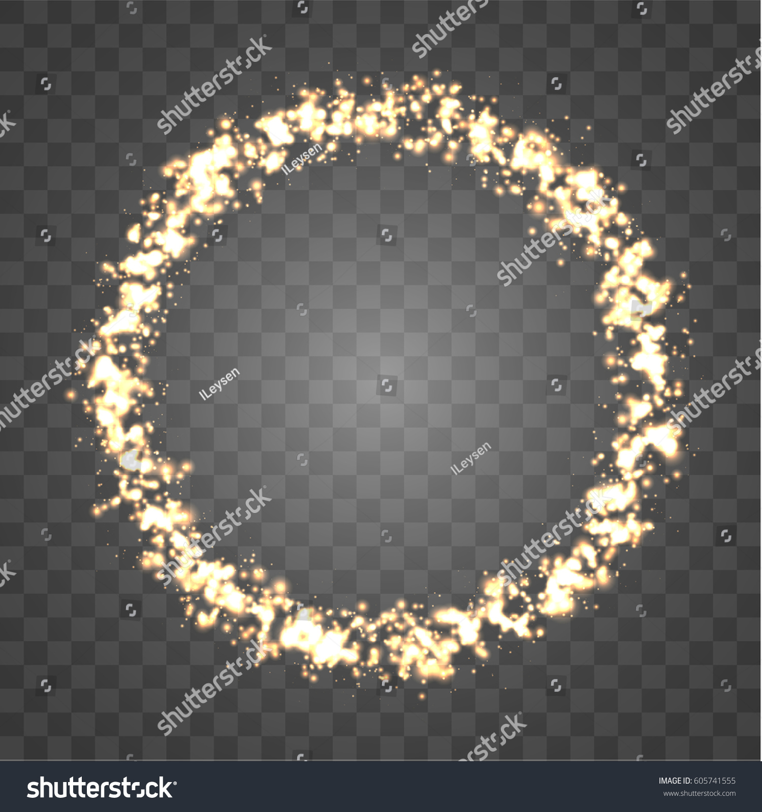 Abstract Sparkling Circle On Transparent Background Stock Vector ...