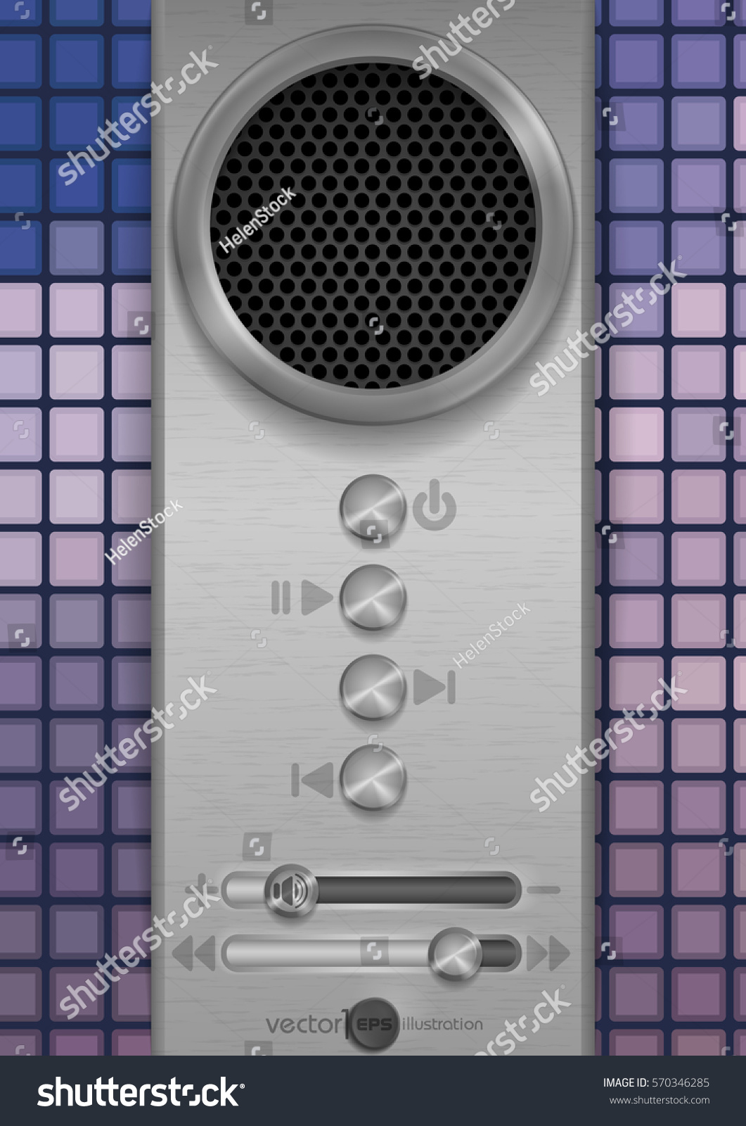 Abstract Speaker Concept Design Vector Illustration Stock Vector ...
