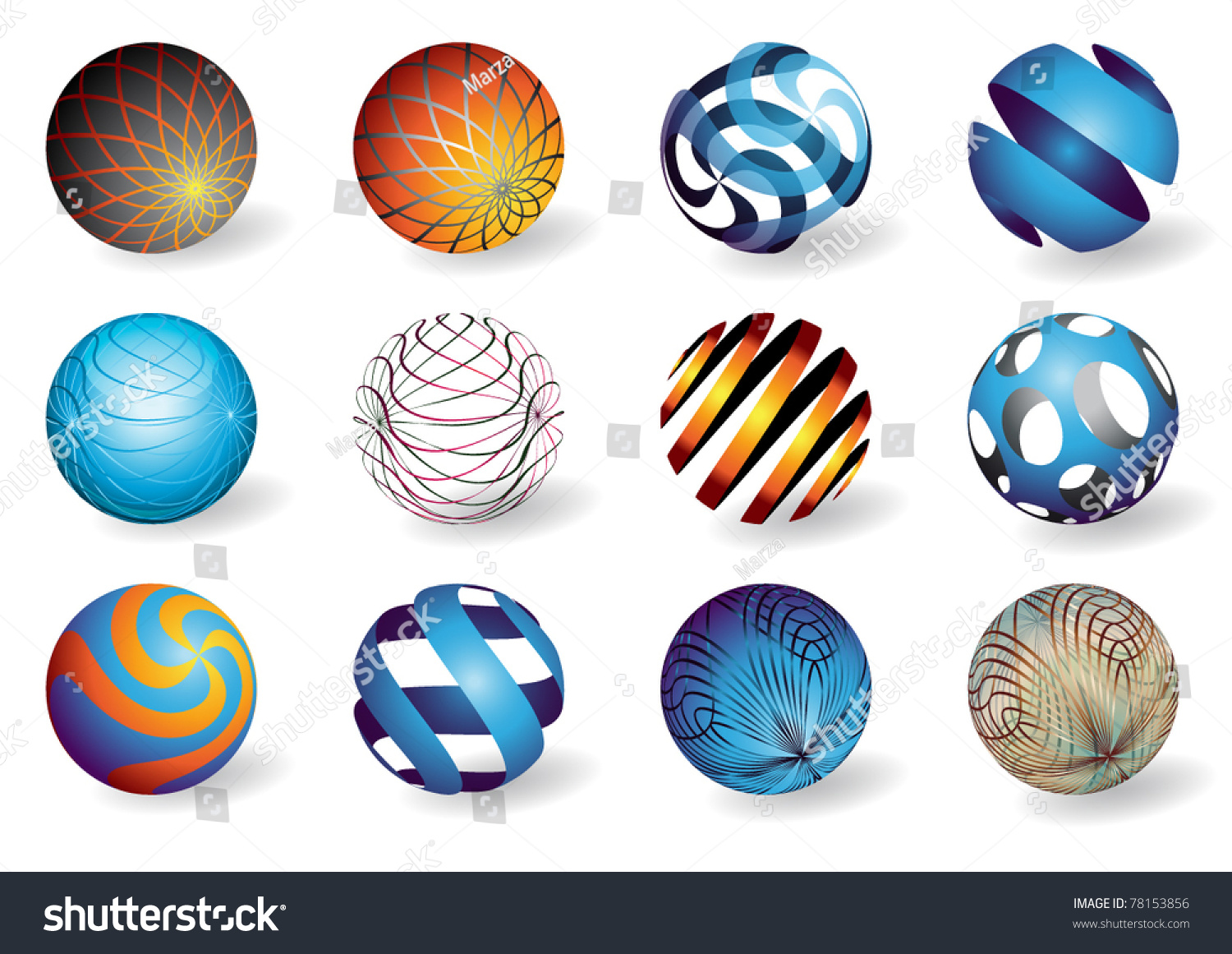 Abstract Spheres Stock Vector Illustration 78153856 : Shutterstock