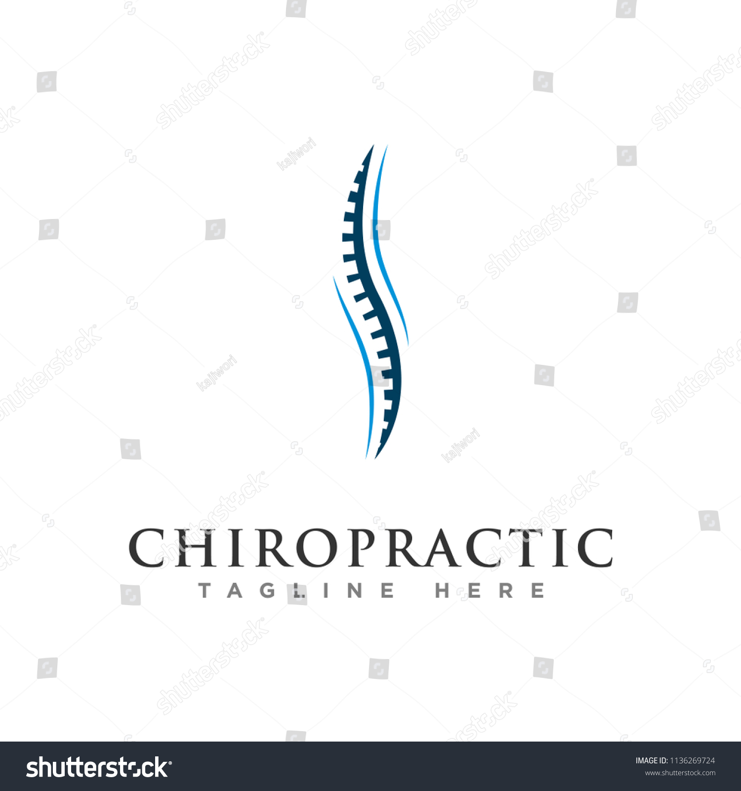 Abstract Spine Logo Vector Chiropractic Logo : image vectorielle de ...