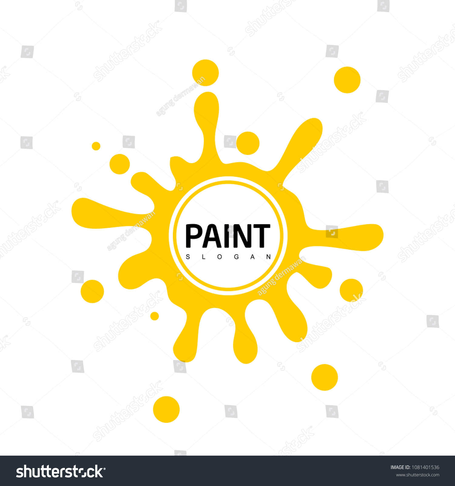 Abstract Splash Paint Logo Stock Vector (Royalty Free) 1081401536