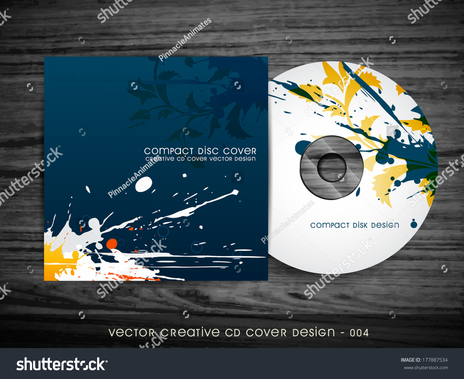 초점 스타일 cd 덮개 스톡 벡터(로열티 프리) 177887534 | Shutterstock