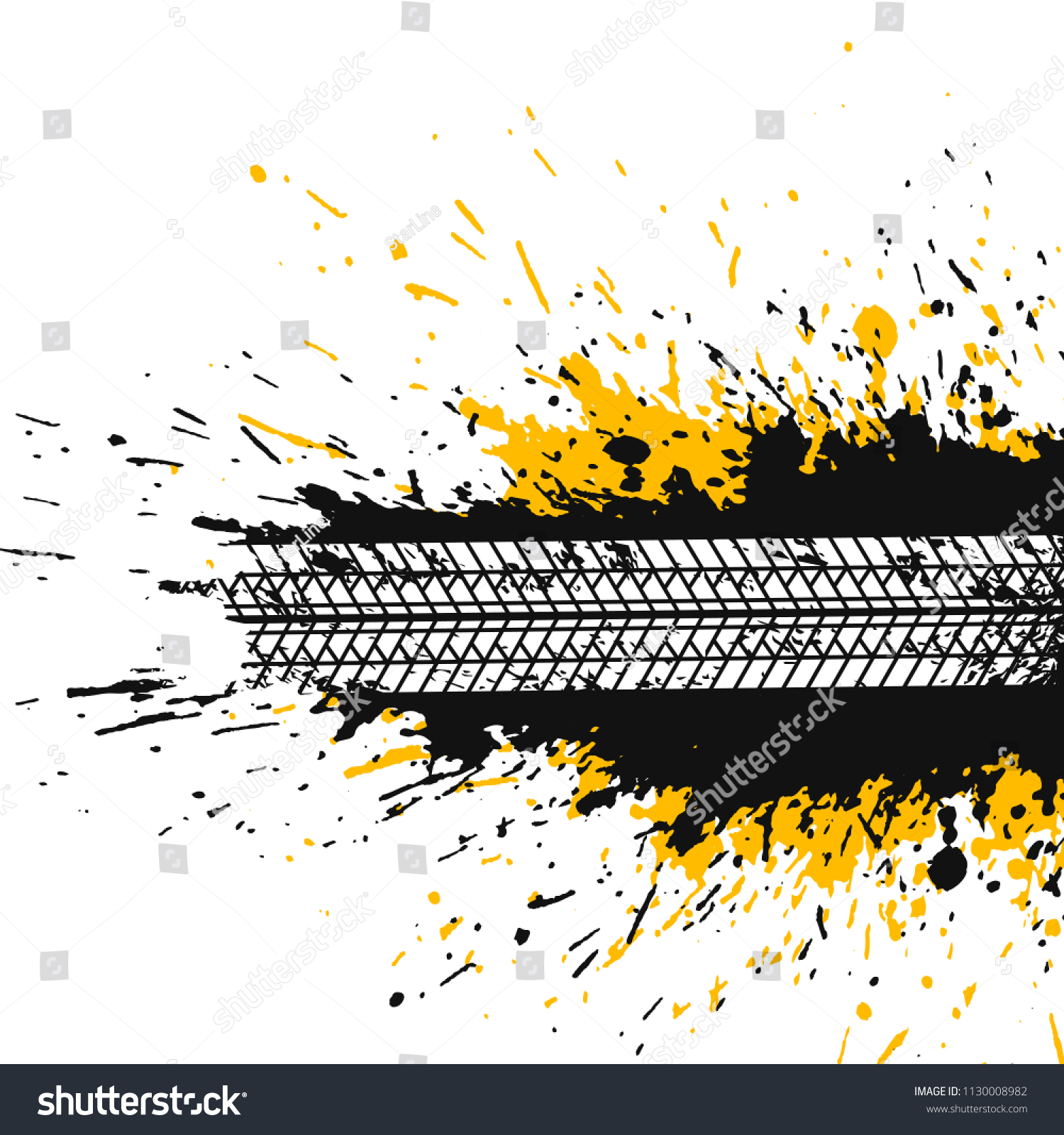 Abstract Splatter Background Tire Track Stock Vector (Royalty Free ...