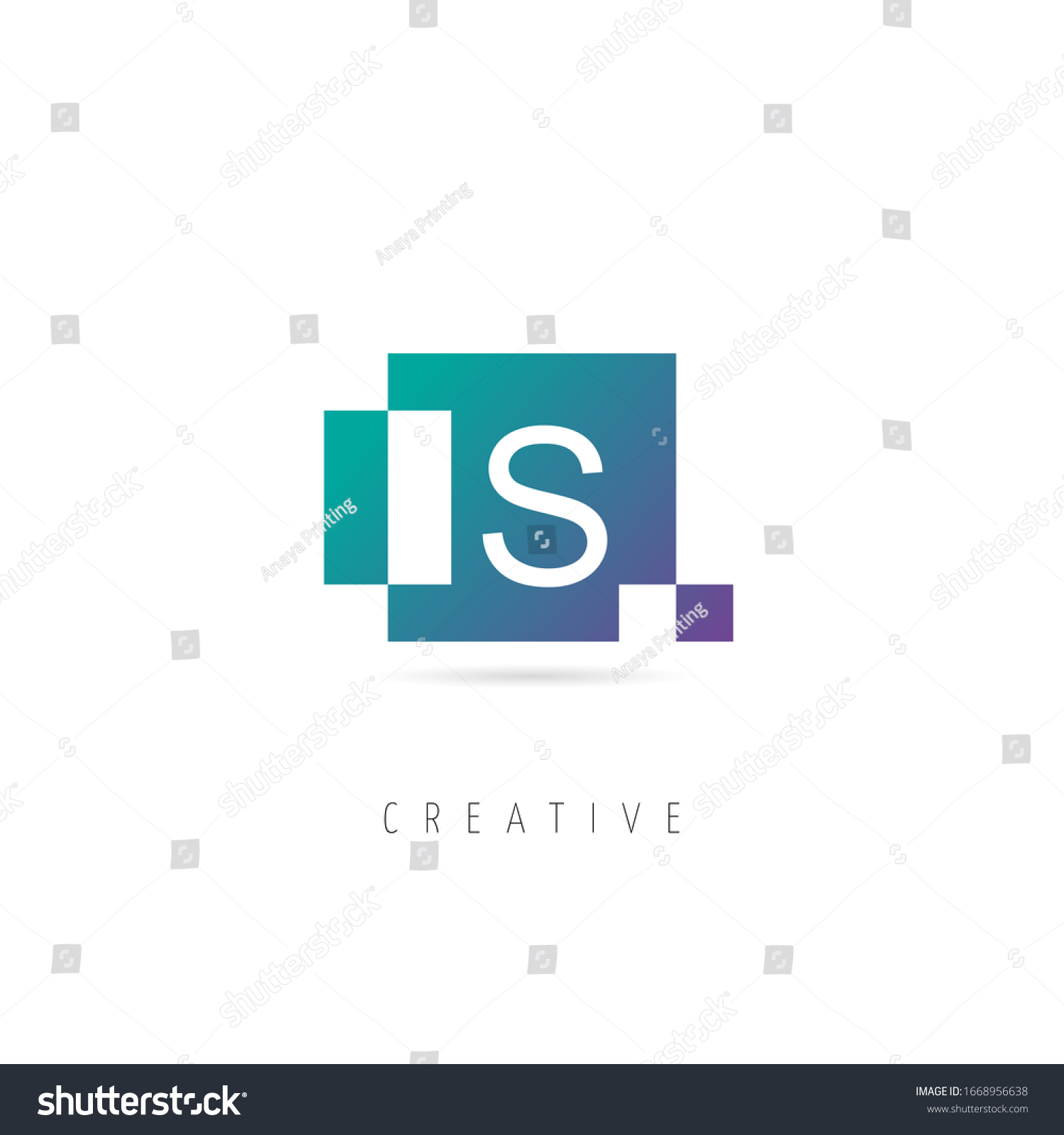 Abstract Square Pixel Leter S Logo Stock Vector (Royalty Free ...