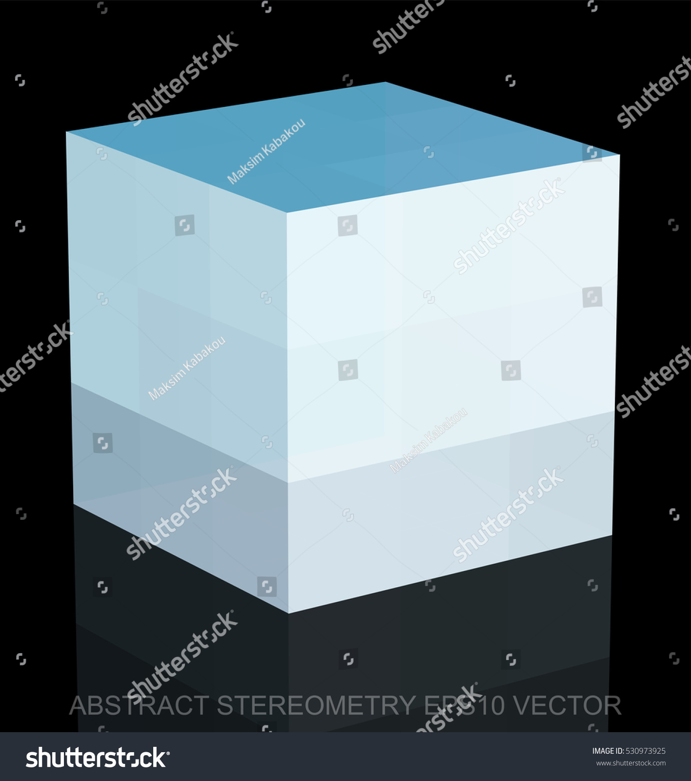 Abstract Stereometry Low Poly White Cube Stock Vector (Royalty Free ...