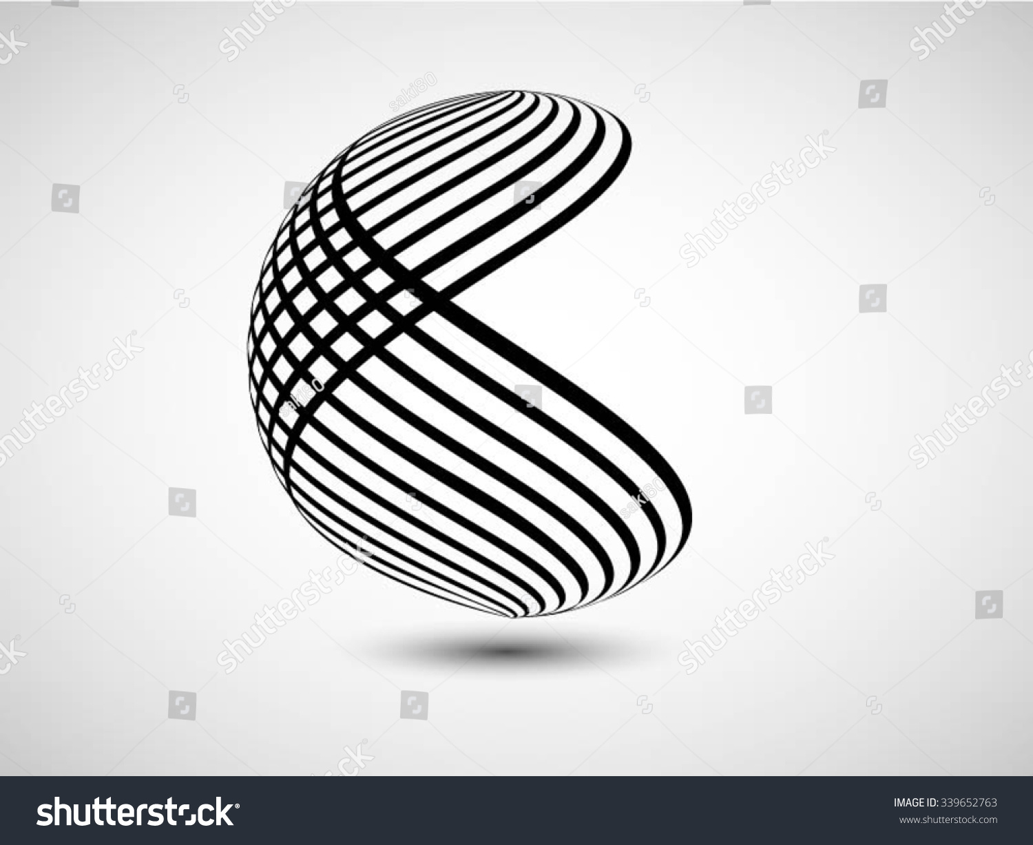 Abstract Striped Spheressphere Vector Designlogo Design Stock Vector ...