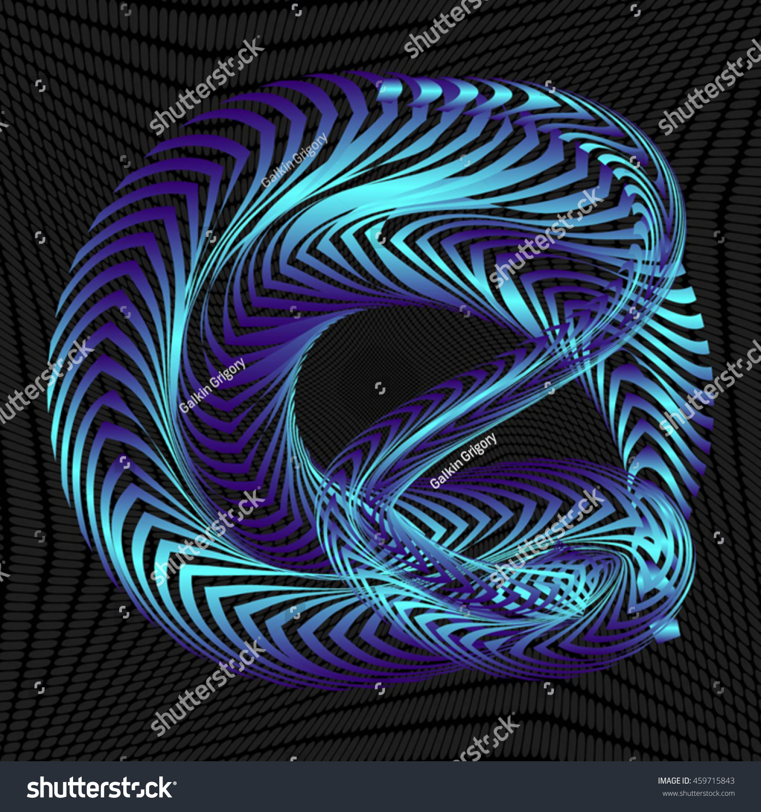 Abstract Structural Curved Pattern Blue Lines Stock Vector (Royalty ...