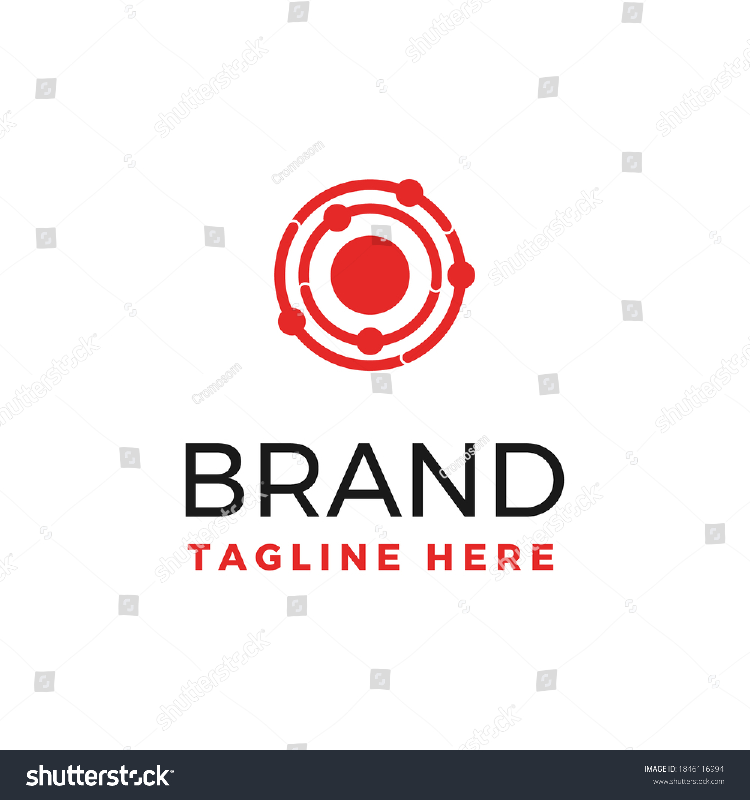 Abstract Style Circular Radar Tracker Logo Stock Vector (Royalty Free ...
