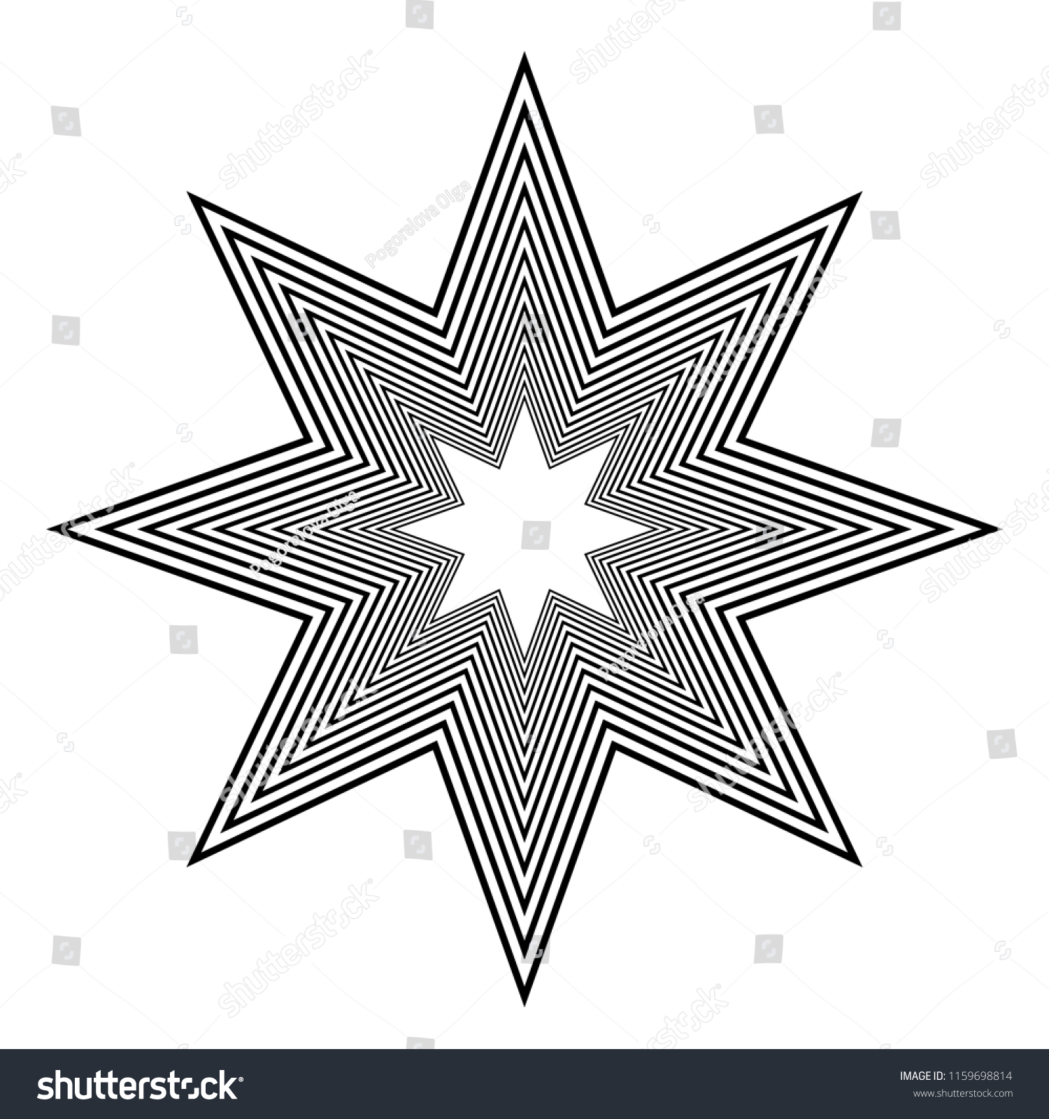 Abstract Stylized Star Pattern Flat Vector Stock Vector (Royalty Free ...