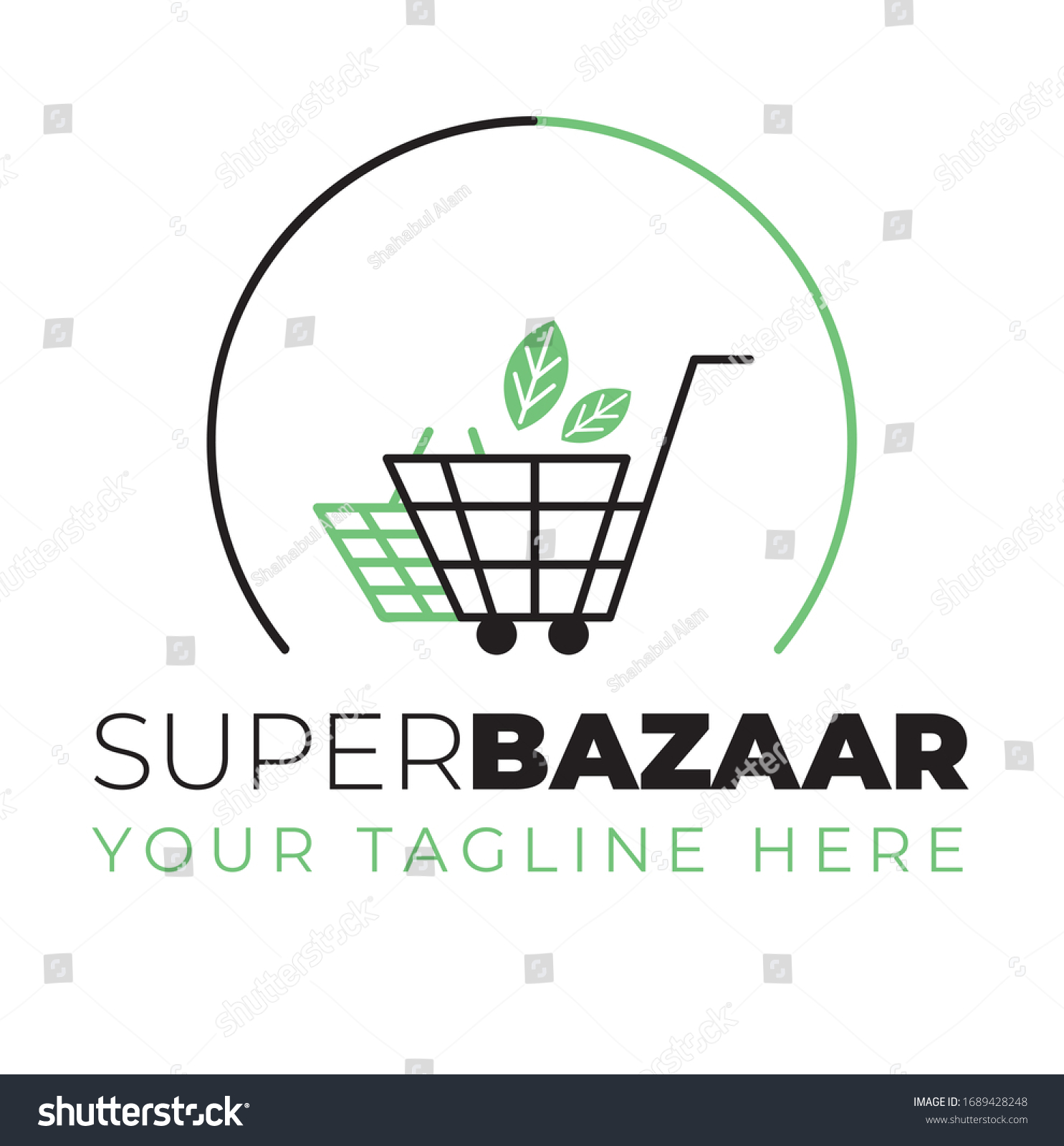 Abstract Superbazaar Logo Flat Design Stock Vector (Royalty Free ...