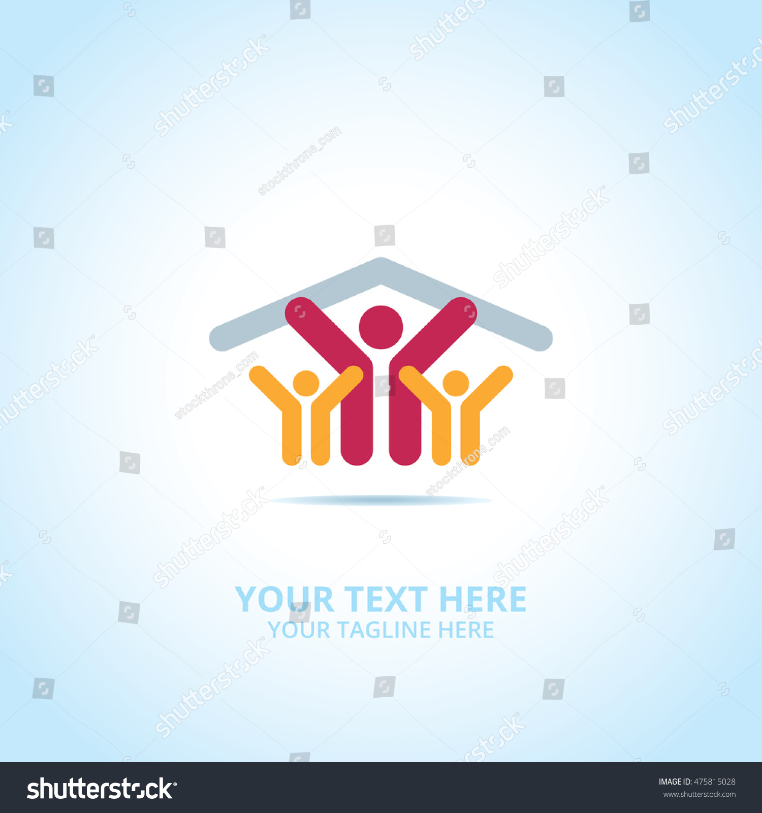 Abstract Support Logo Design Concept Emblem Stock Vector (Royalty Free ...