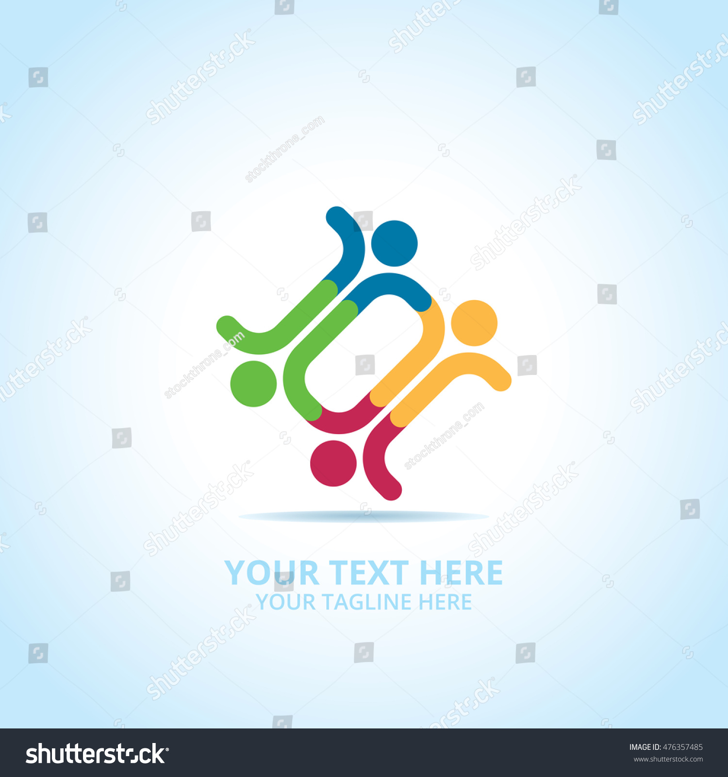 Abstract Support Logo Design Concept Emblem: เวกเตอร์สต็อก (ปลอดค่า ...