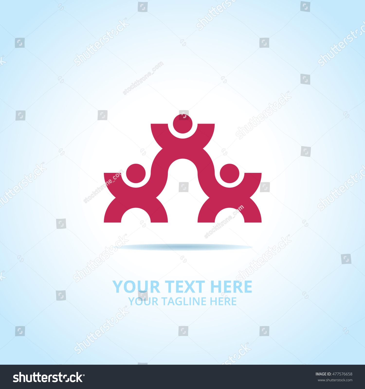 Abstract Support Logo Design Concept Emblem: vector de stock (libre de ...