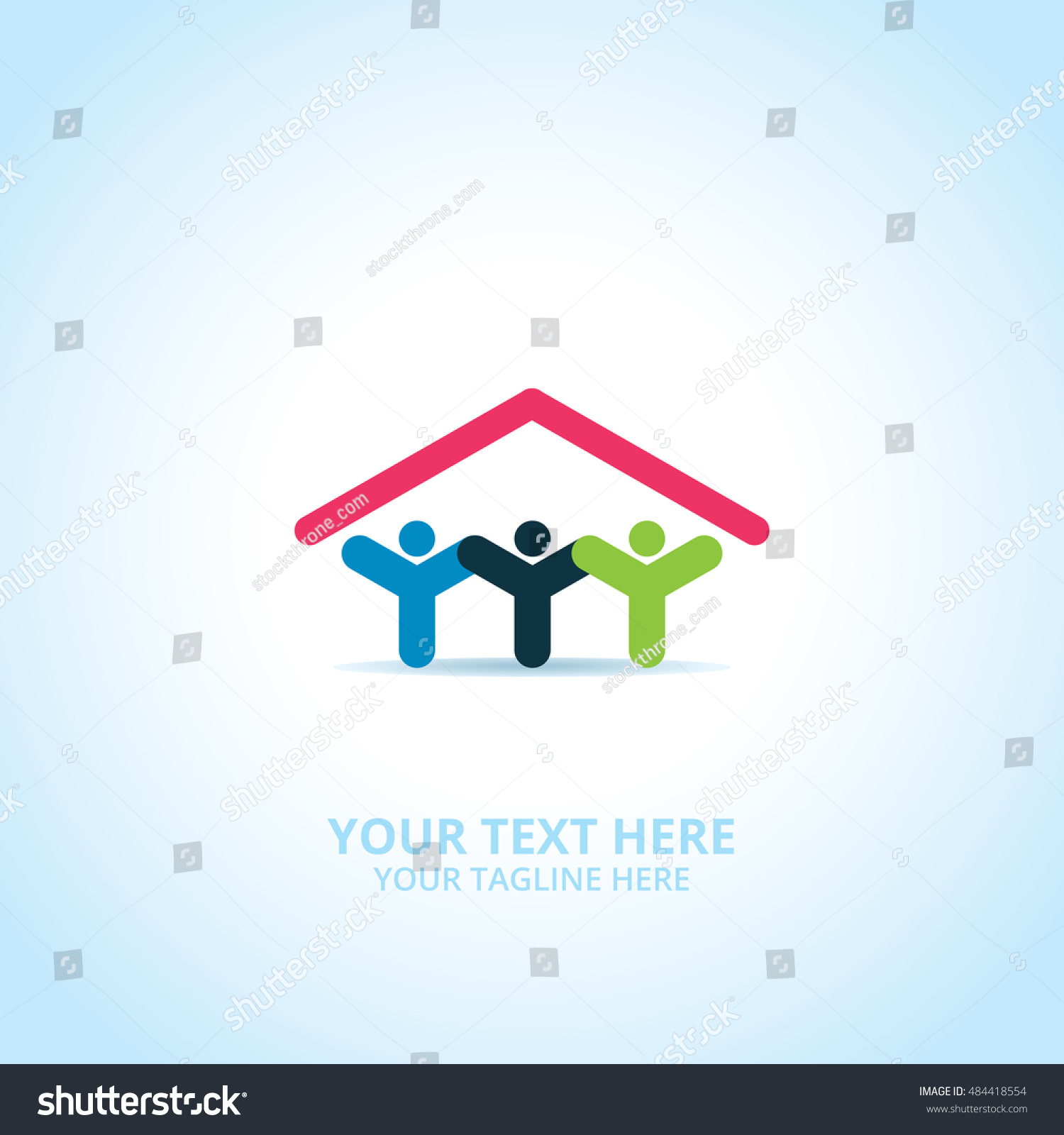 Abstract Support Logo Design Concept Emblem Stock Vector (Royalty Free ...
