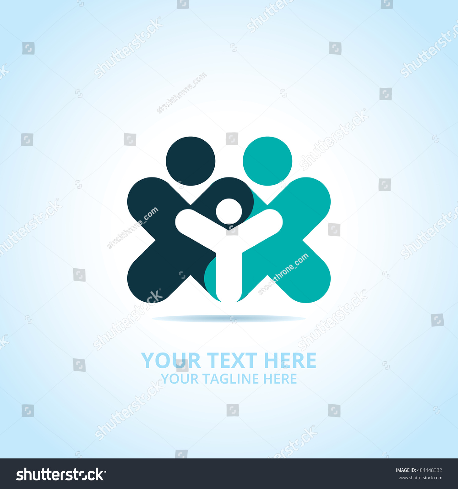 Abstract Support Logo Design Concept Emblem Stock Vector (Royalty Free ...
