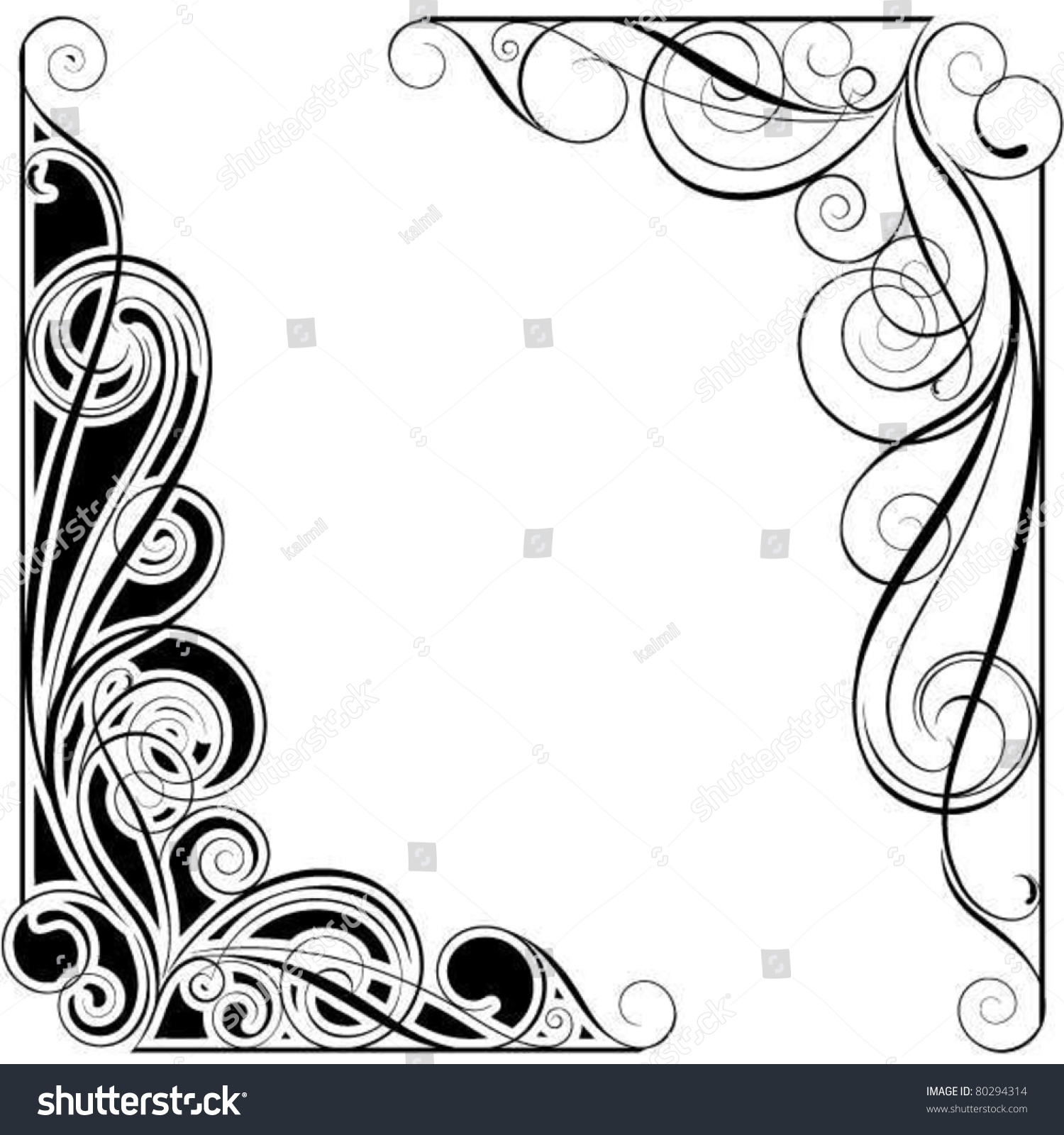 Abstract Swirl Corner Stock Vector (Royalty Free) 80294314 | Shutterstock
