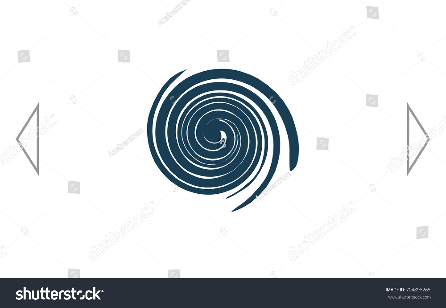 Abstract Swirl Logo Flat Vector Illustration Stock Vector (Royalty Free ...