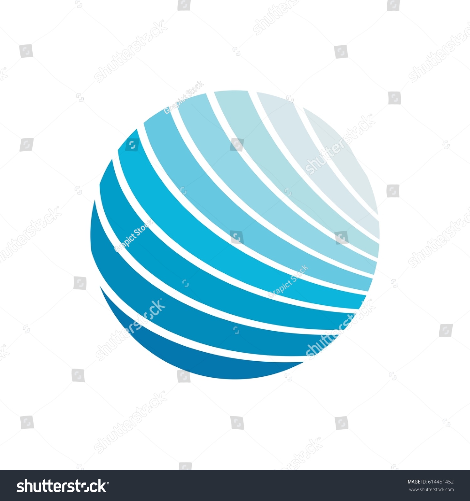 Abstract Swoosh Sphere Logo Stock Vector 614451452 - Shutterstock
