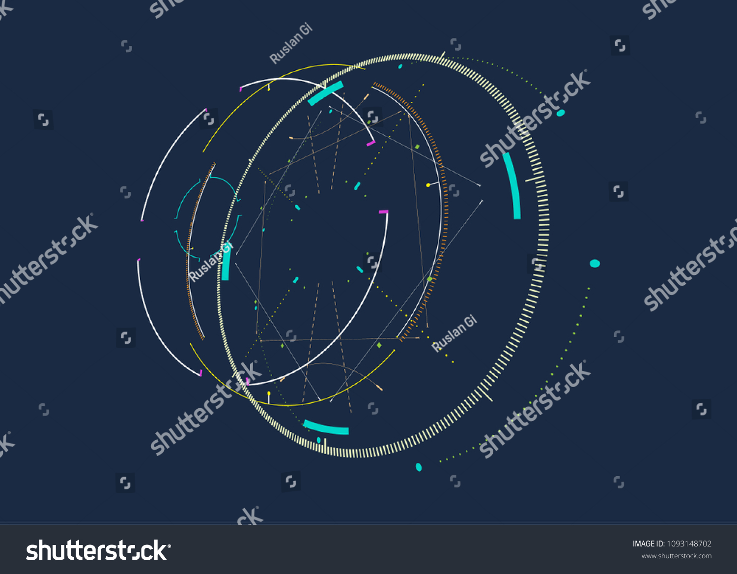 Abstract Techno Futuristic Background Stock Vector (Royalty Free ...