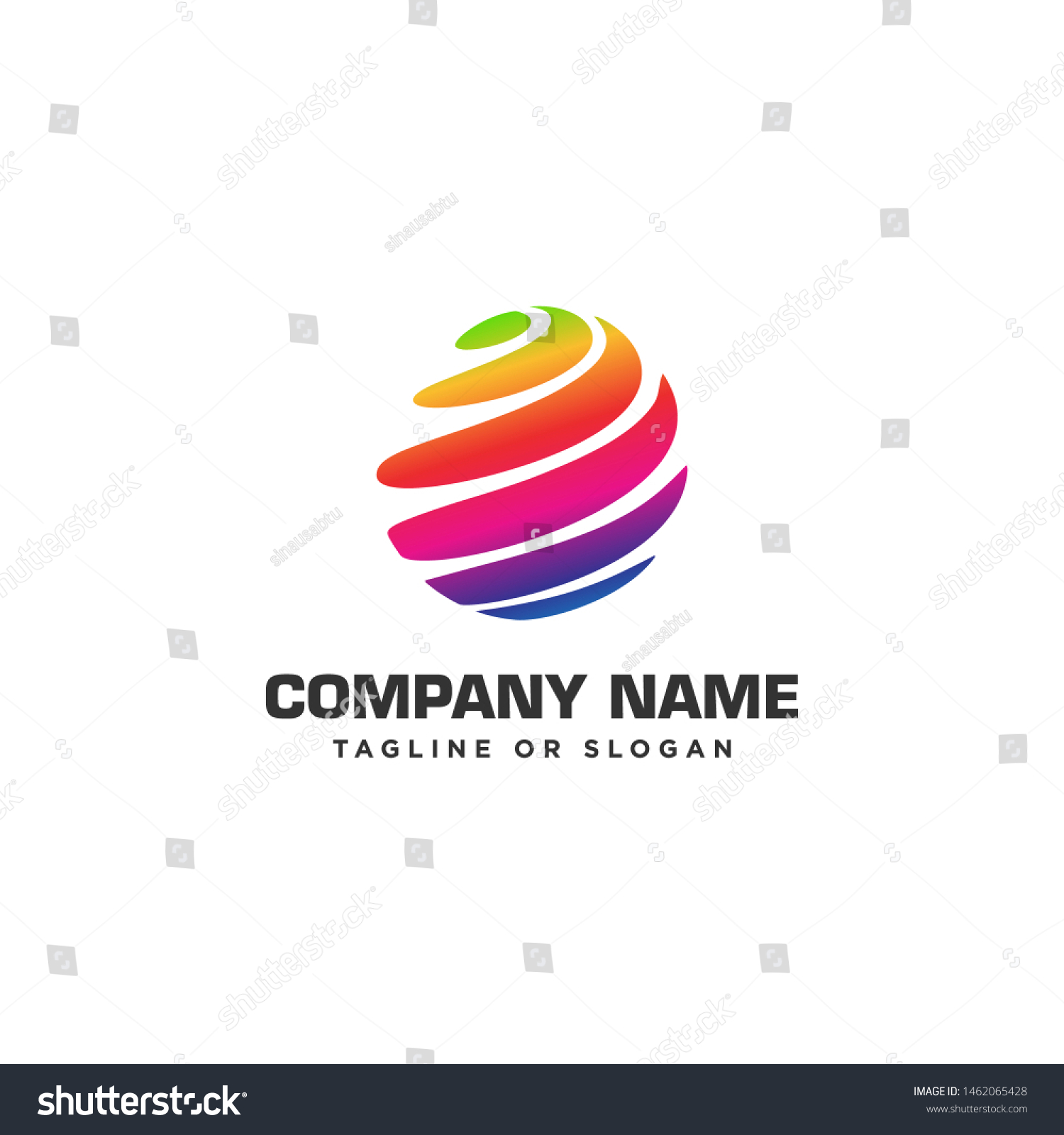 Abstract Techno Globe Logo Design Concept Stock Vector (Royalty Free ...