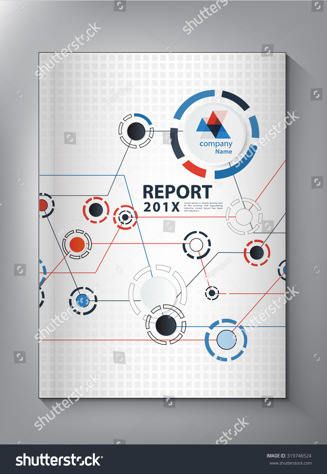 Abstract Technology Annual Report Cover Design Stock Vector (Royalty ...