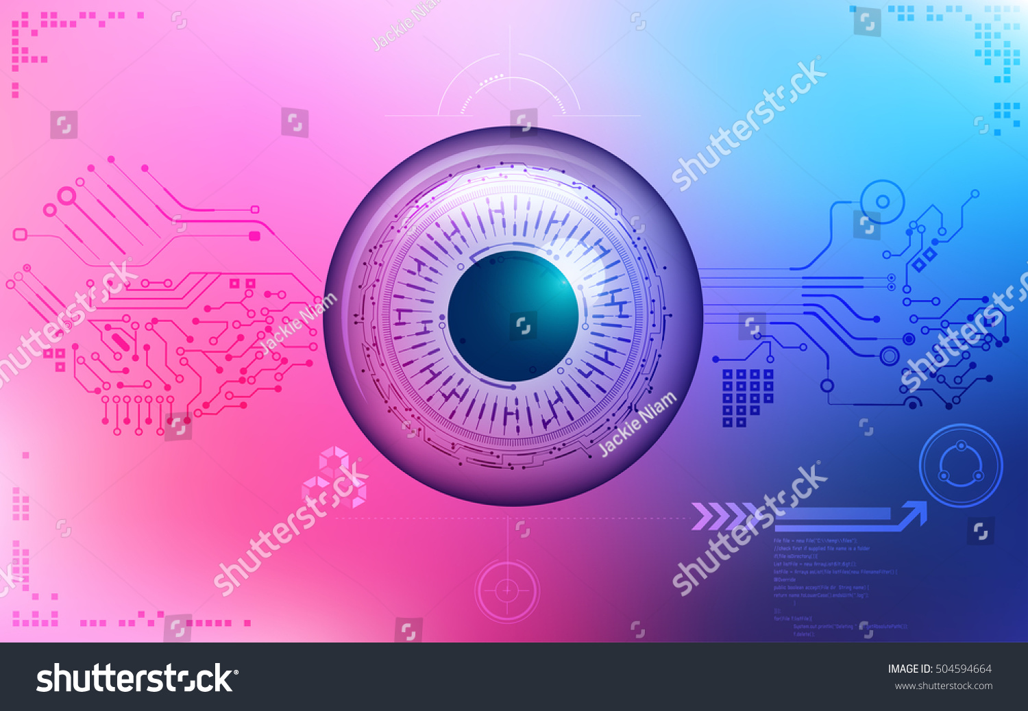 Abstract Technology Background Abstract Electronic Eye Stock Vector ...