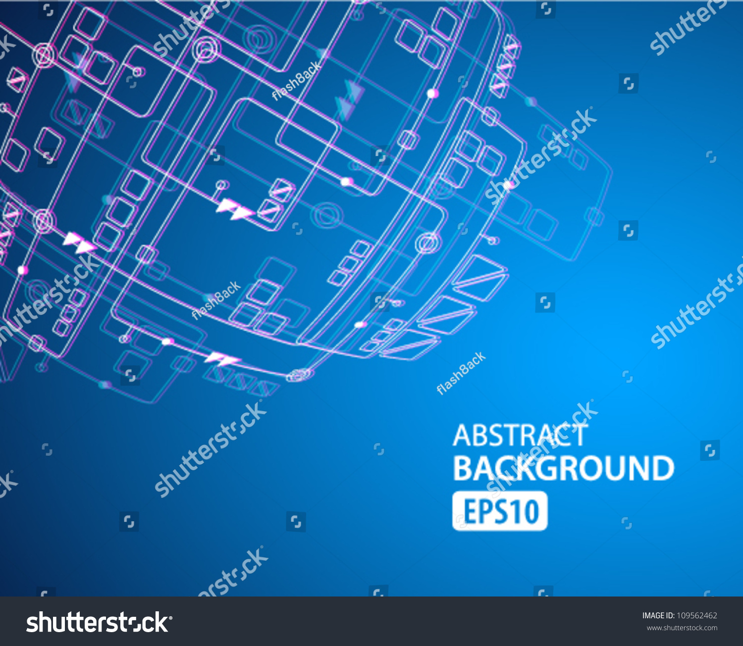 Abstract Technology Background Beautiful Colors Stock Vector (Royalty ...