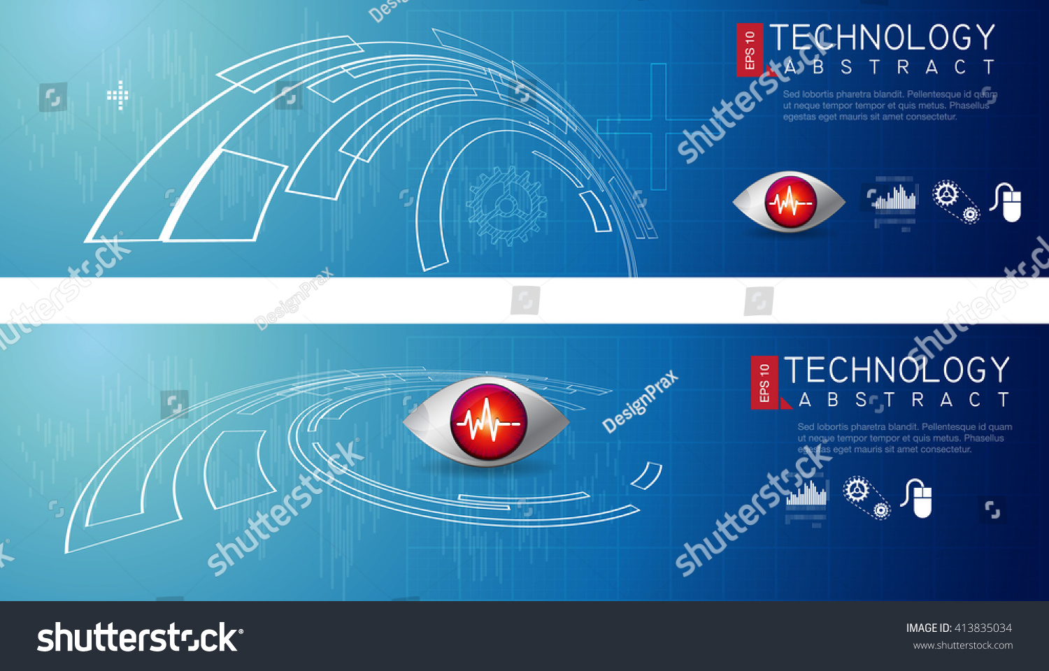 Abstract Technology Banner Illustration Stock Vector (Royalty Free ...