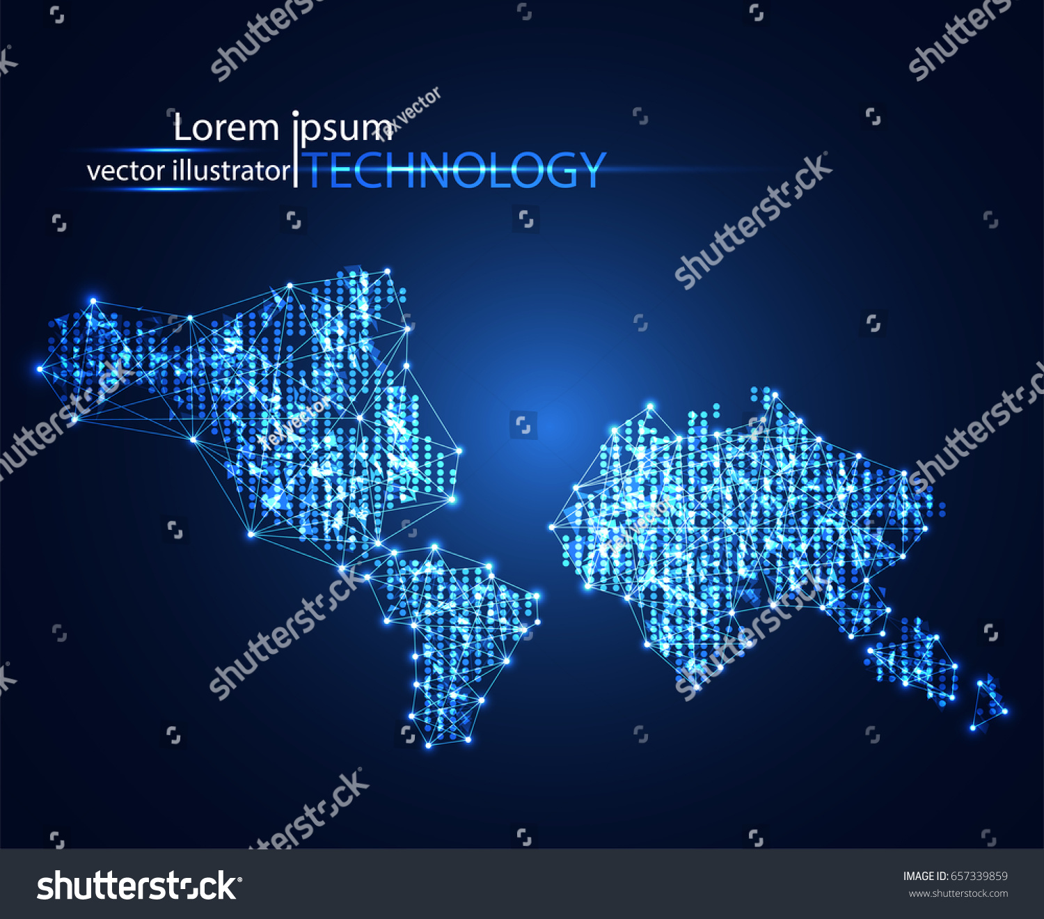 Abstract Technology Concept Map Digital Link: vector de stock (libre de ...