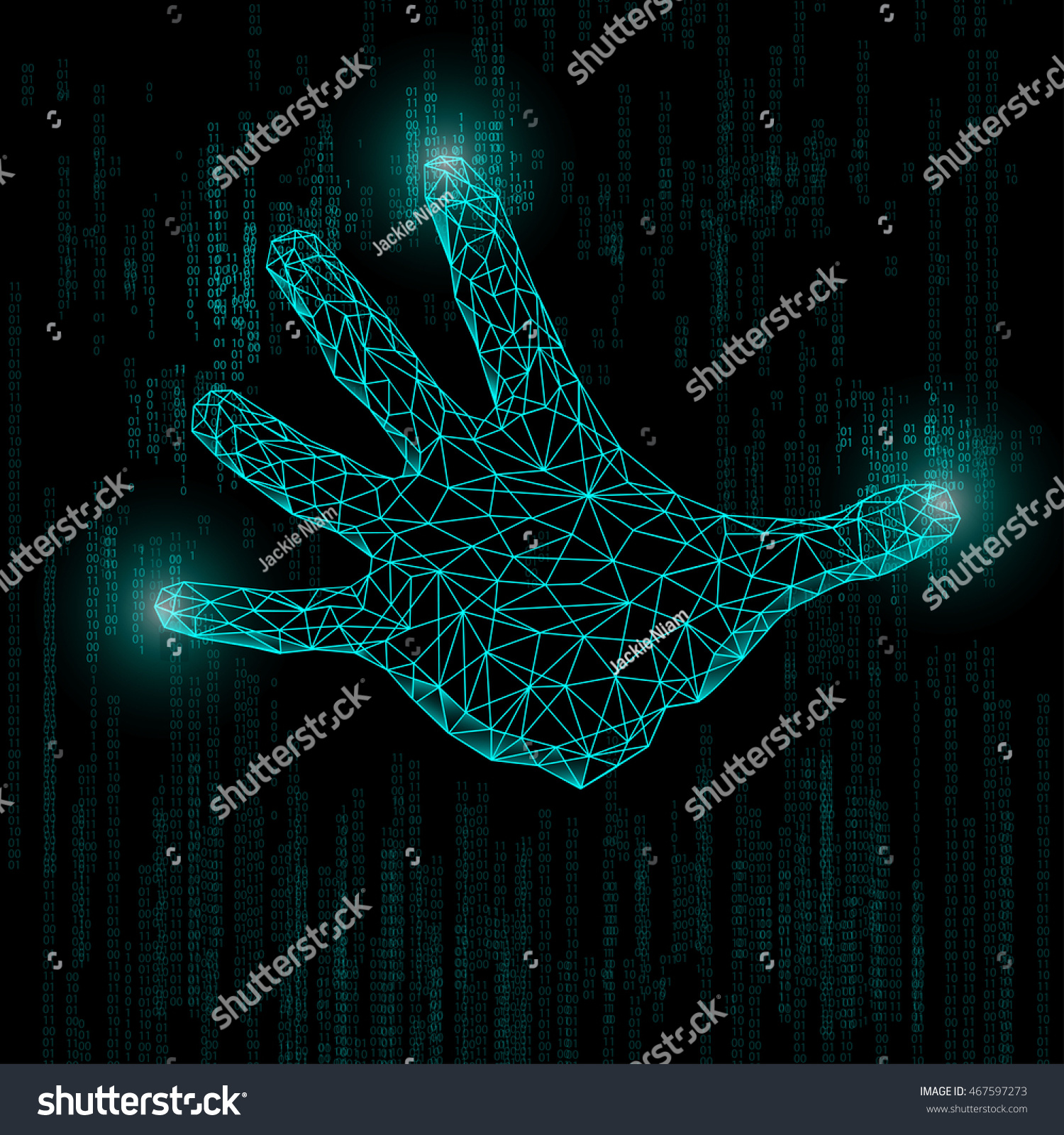 Abstract Technology Futuristic Hand Digital Technology Stock Vector ...