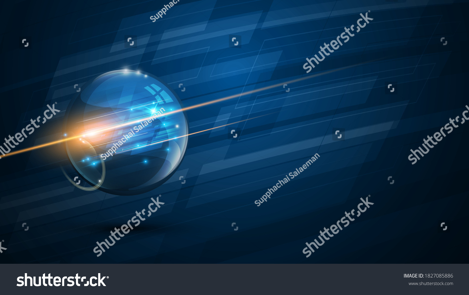 Abstract Technology Futuristic Sphere Innovative Concept Stock Vector ...