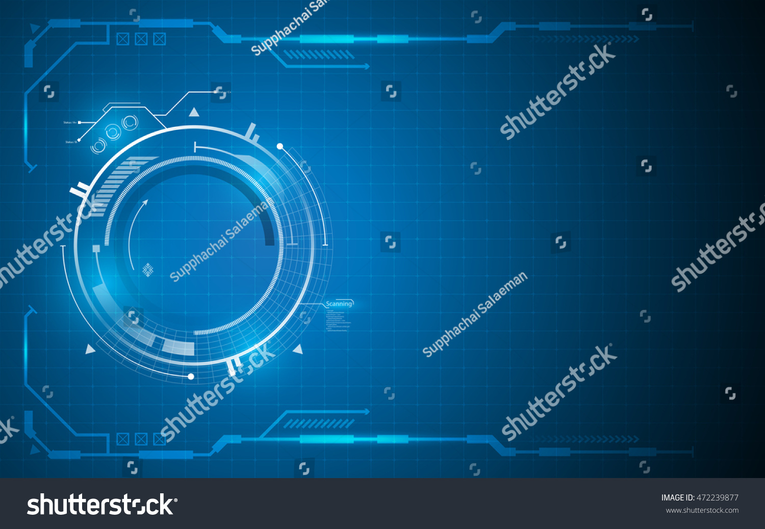 Abstract Technology Innovation Concept Frame Template Stock Vector ...