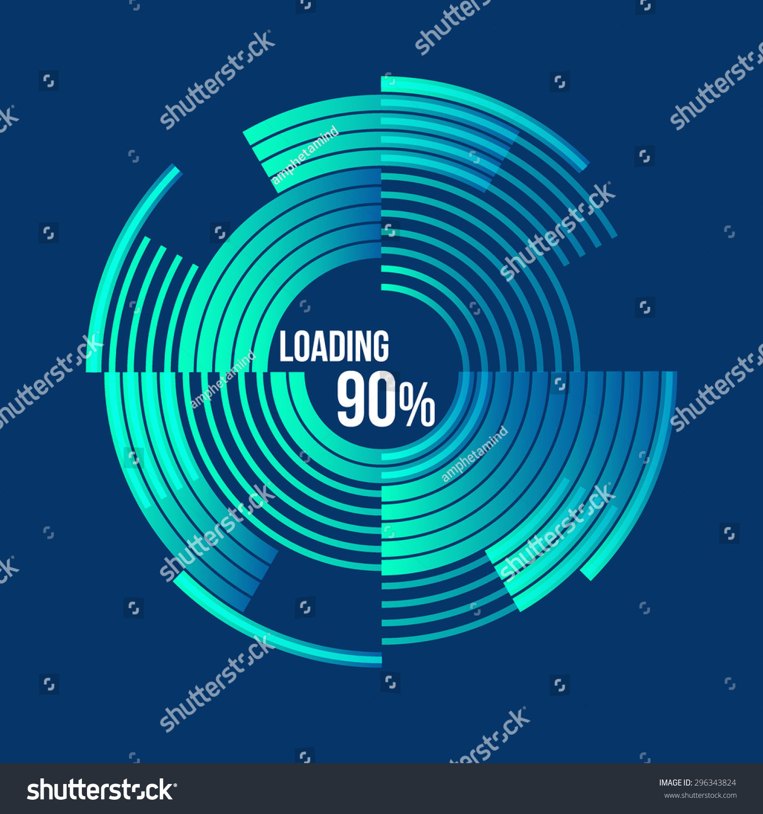 Abstract Technology Loading Hud Logo Design Stock Vector (Royalty Free ...