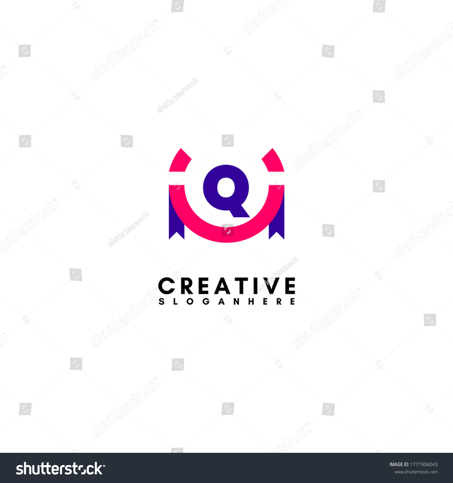 Abstract Technology Q Logo Letter Simple Stock Vector (Royalty Free ...