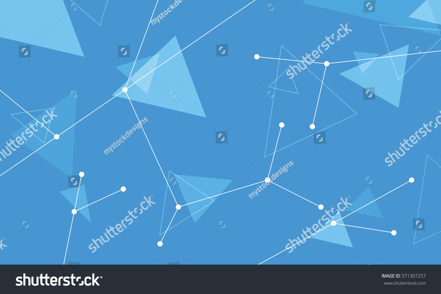 Abstract Technology Triangle Connecting Network Background Stock Vector (Royalty Free) 571307257 ...