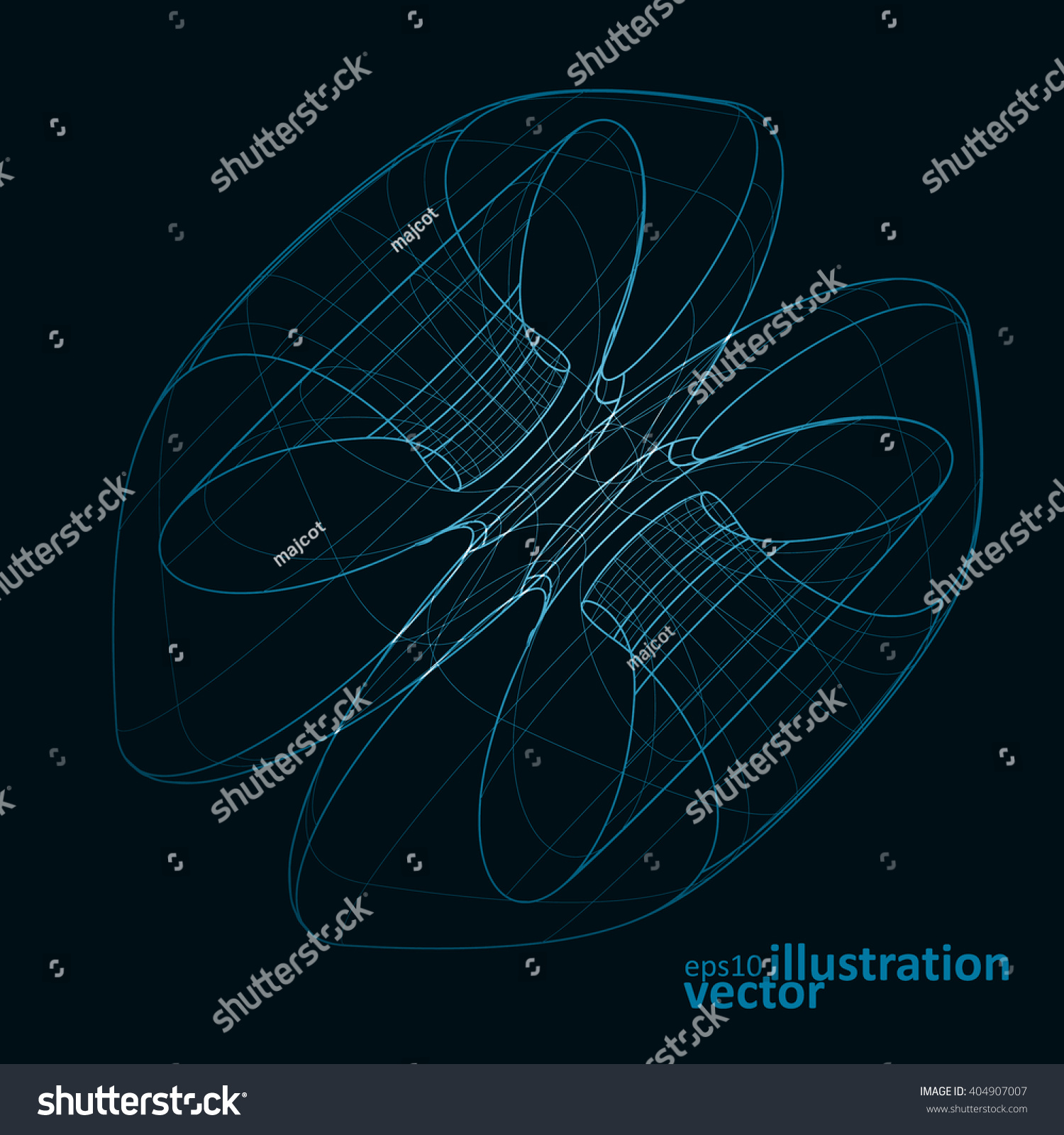 Abstract Technology Vector Technical Drawing Shiny Stock Vector ...