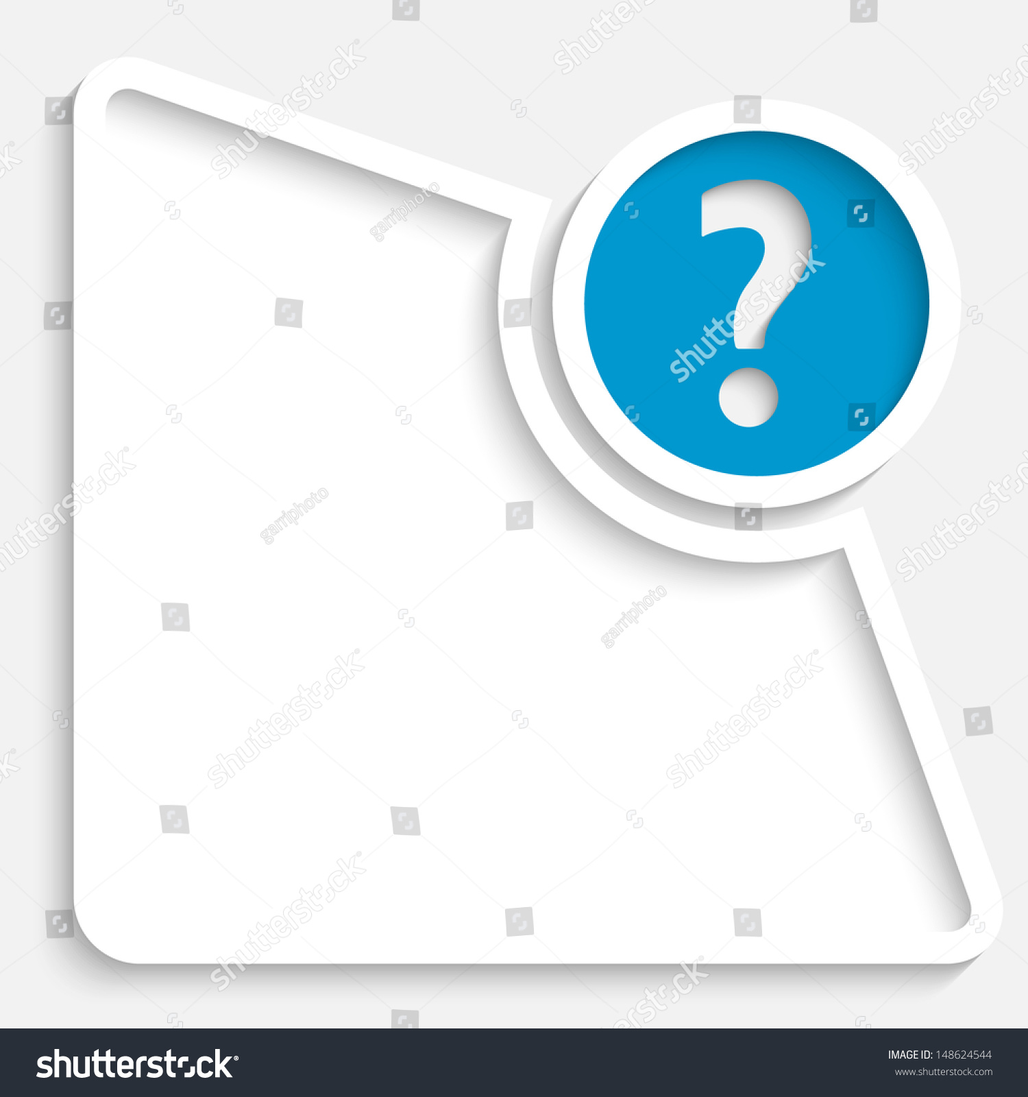 Abstract Text Box Question Mark Stock Vector (Royalty Free) 148624544
