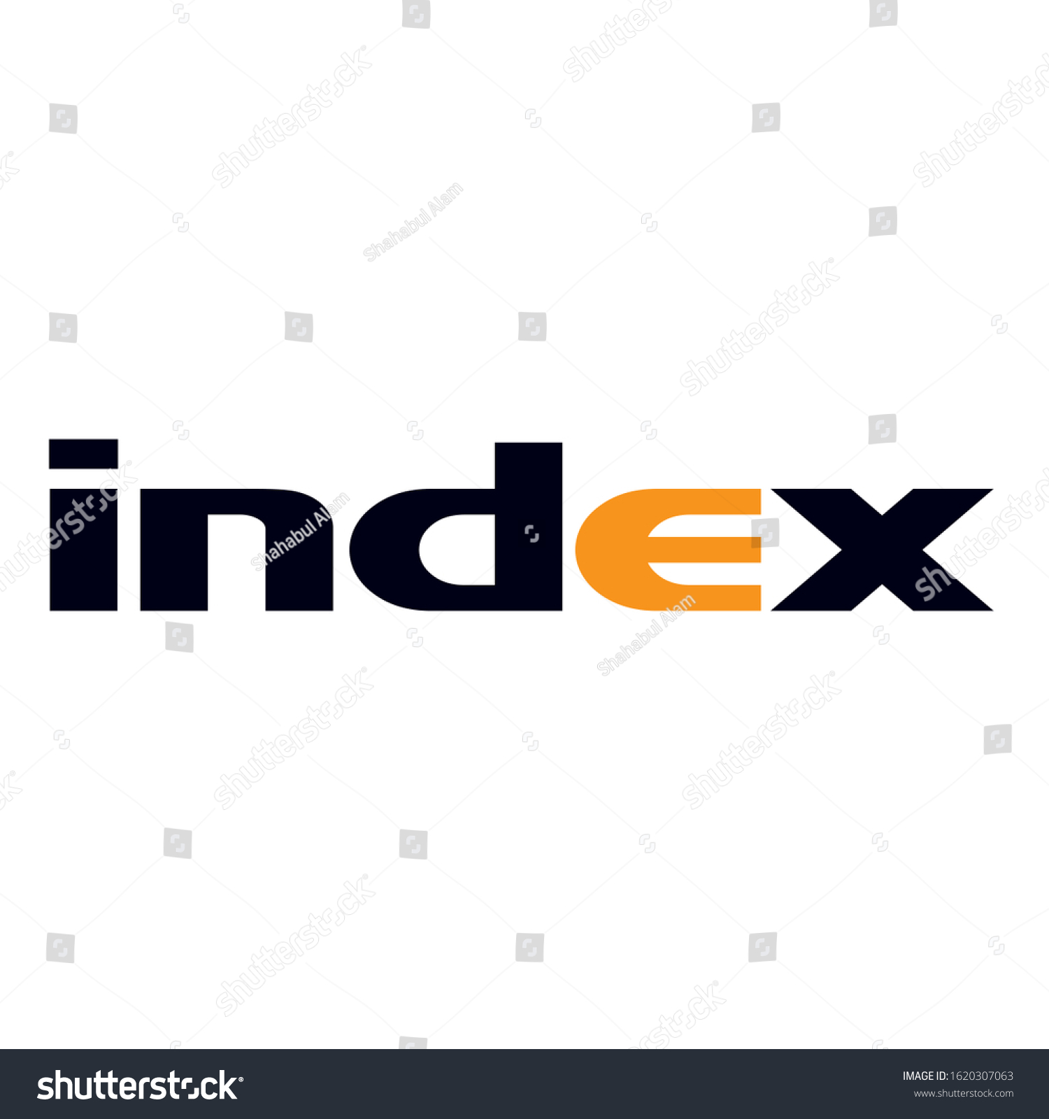 Abstract Text Index Logo Design Template Stock Vector (Royalty Free ...