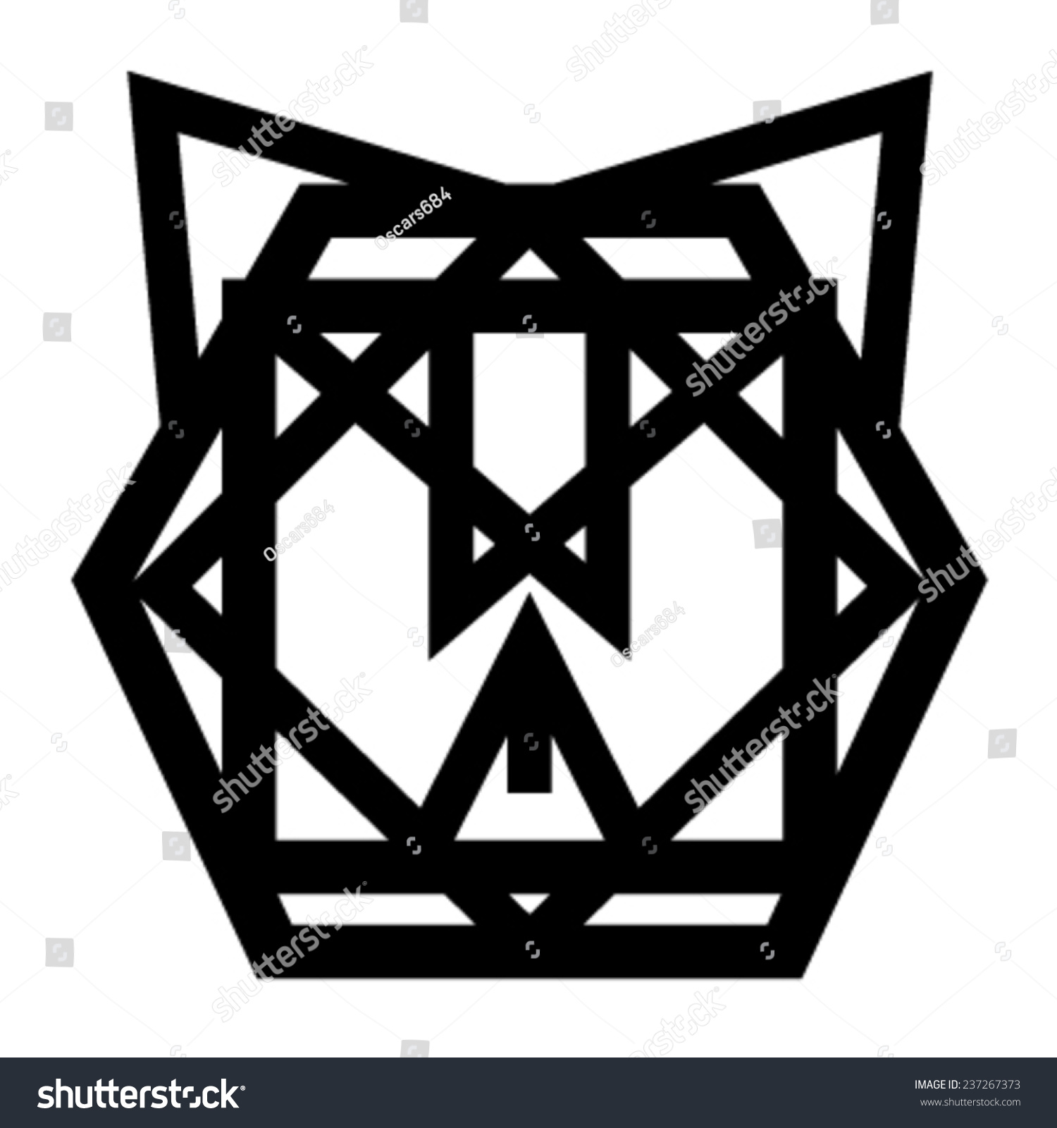 Abstract Tiger Tattoo Vector Stock Vector (Royalty Free) 237267373