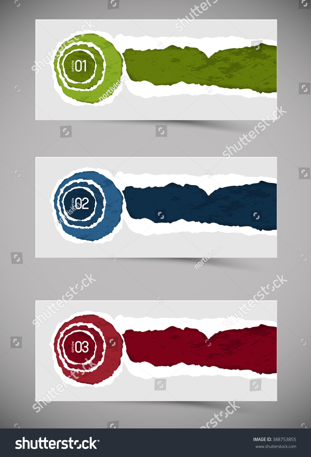 Abstract Torn Paper Banners Design Element Stock Vector (Royalty Free ...
