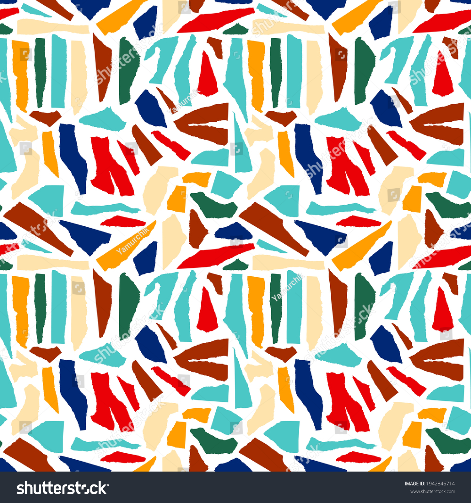 Abstract Torn Paper Seamless Pattern Geometric Stock Vector (Royalty ...