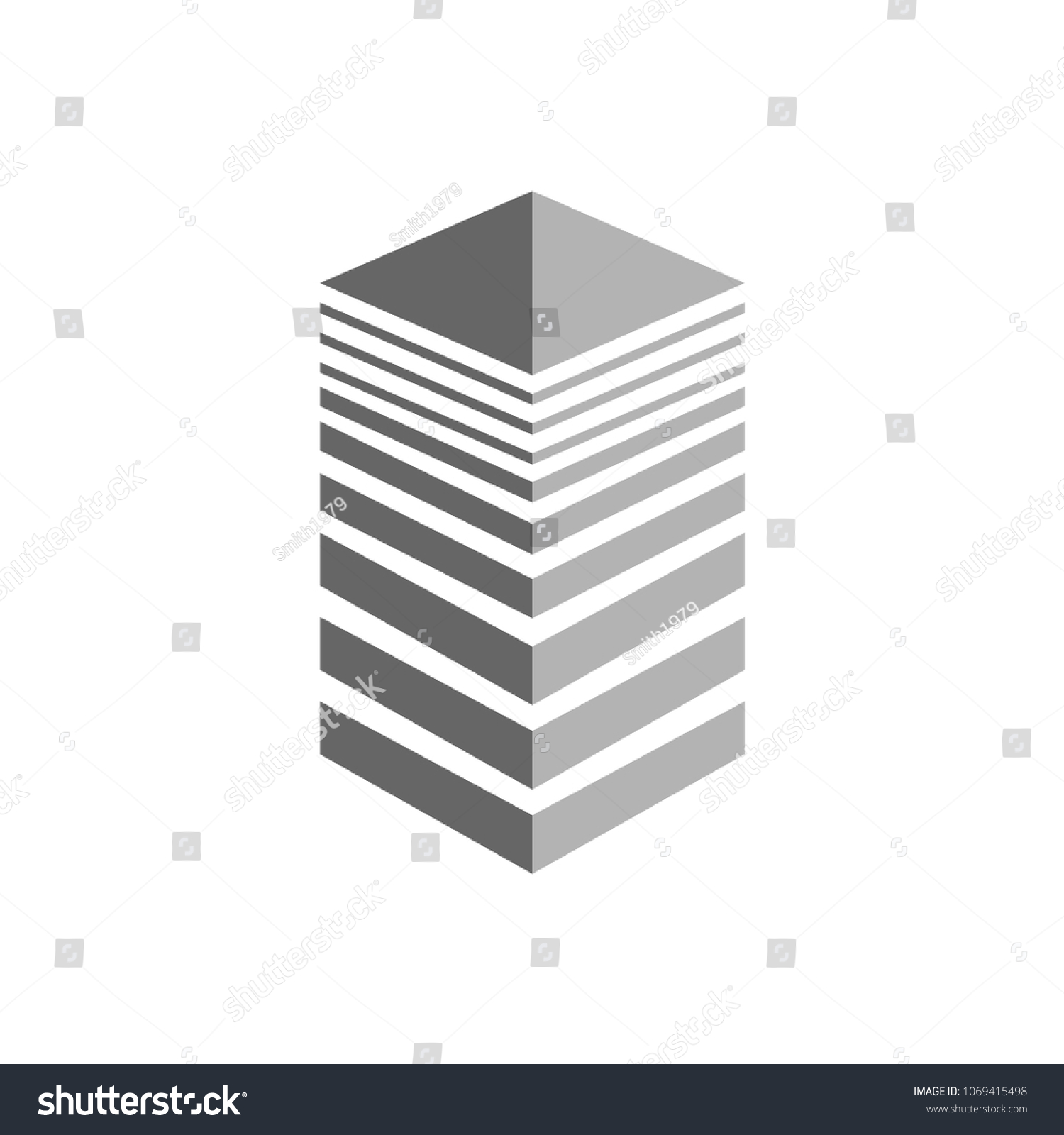 Abstract Tower Block Symbol Logo Design Stock Vector (Royalty Free ...