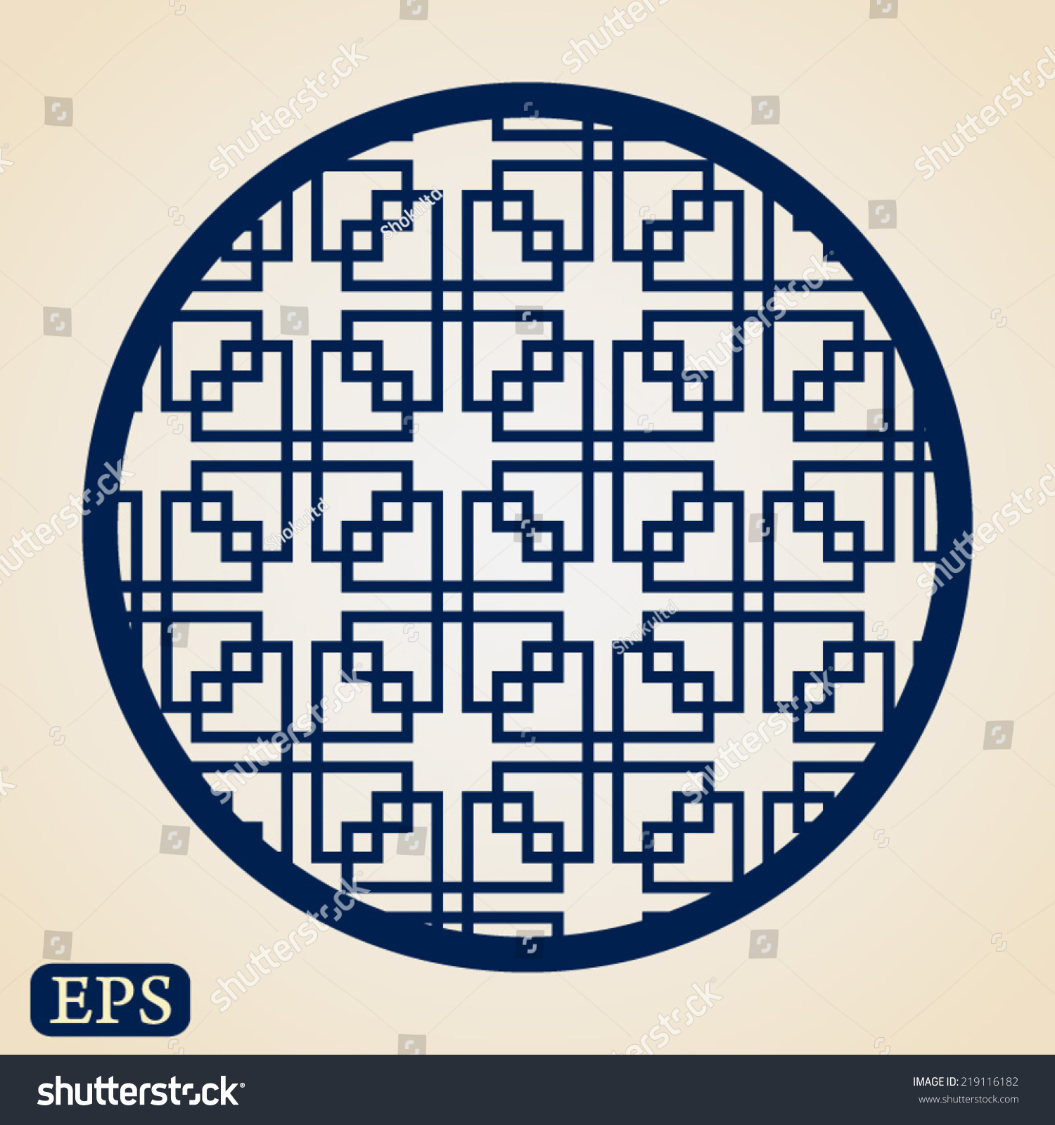 Abstract Traditional Chinese Window Pattern Stock Vector (Royalty Free ...