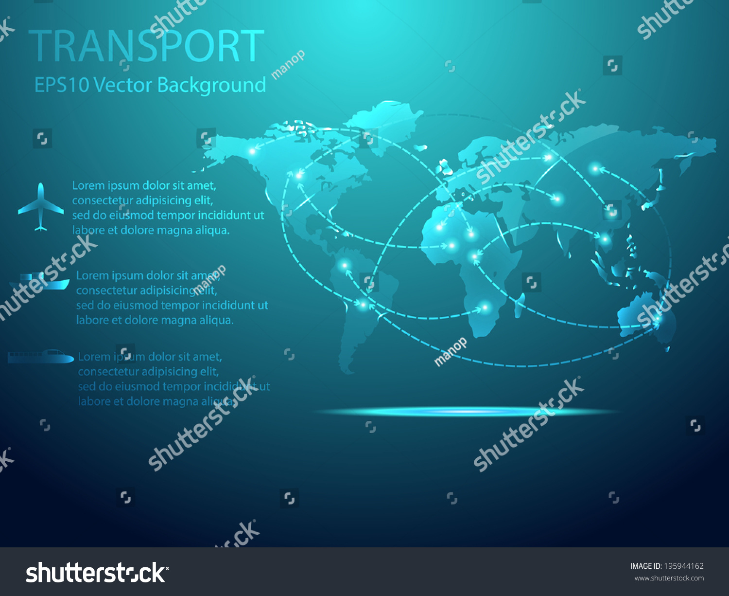 Abstract Transport World Map Background Vector: vector de stock (libre ...