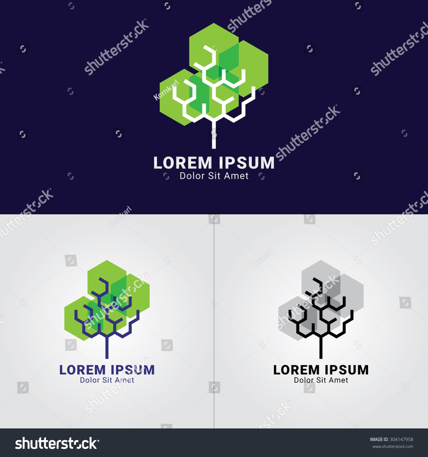 Abstract Tree Form Logo Design Template: เวกเตอร์สต็อก (ปลอดค่า ...